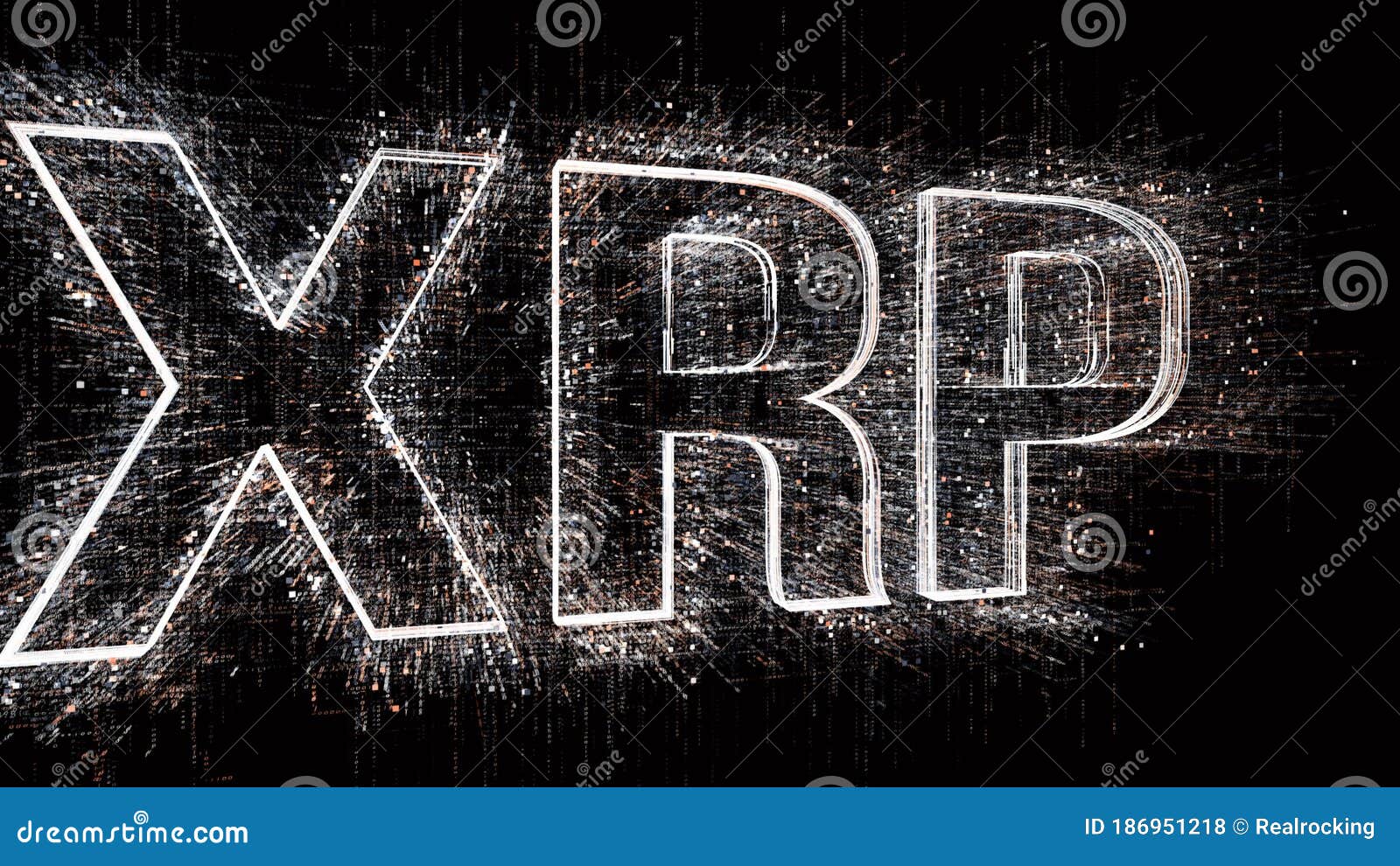 4k XRP.Ripple Currency.Matrix Style Binary Computer Code. Stock Footage ...