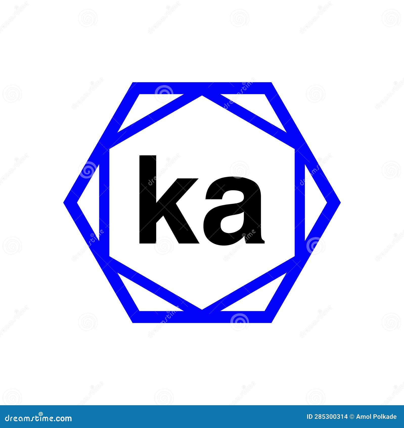 KA Company Name in Diamond Shape. KA Monogram Stock Vector ...