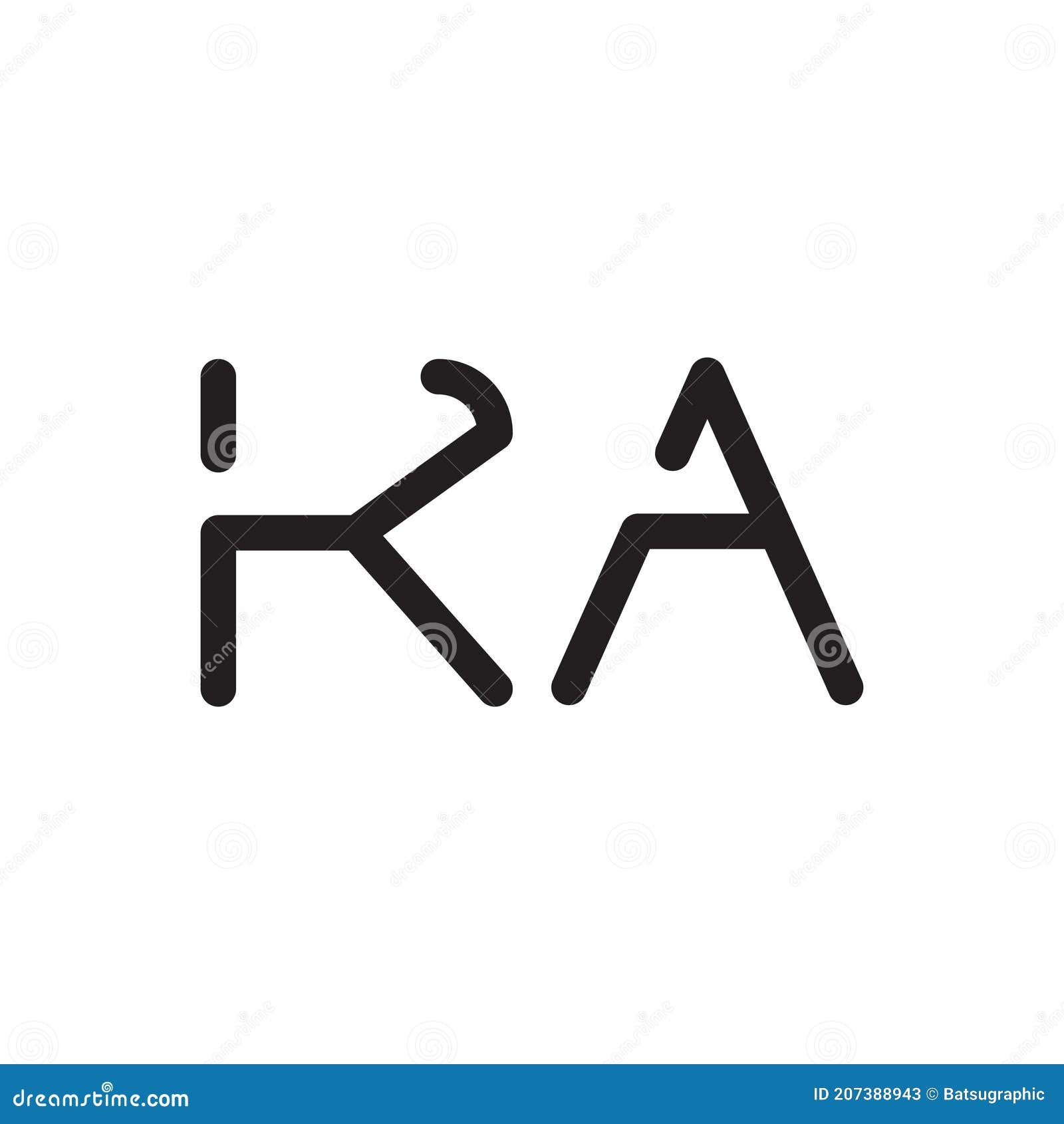 Ka Initial Letter Vector Logo Icon Stock Vector - Illustration of logo ...