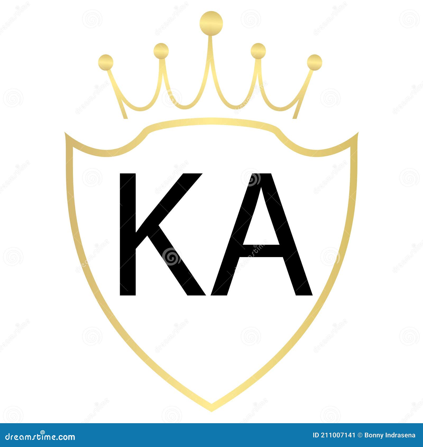 KA Letter Logo Design with Simple Style Stock Vector - Illustration of ...