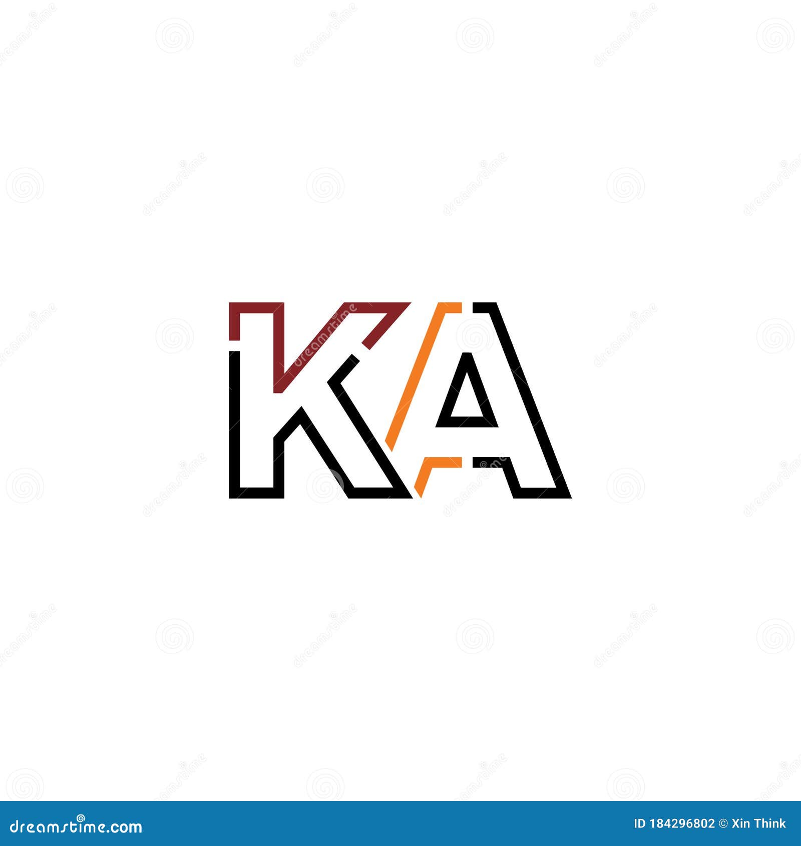 KA Letter Logo Icon Design Template Elements Stock Vector ...