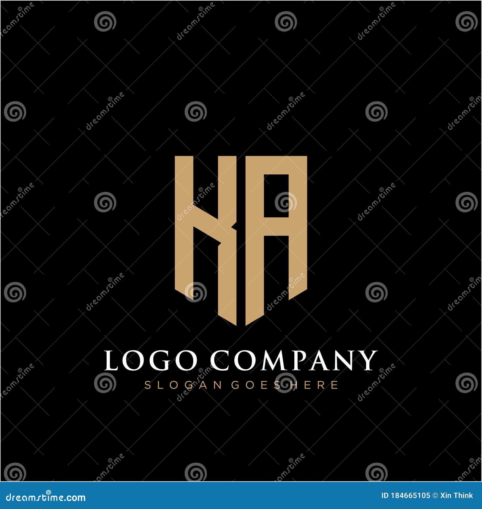 KA Letter Logo Icon Design Template Elements Stock Vector ...