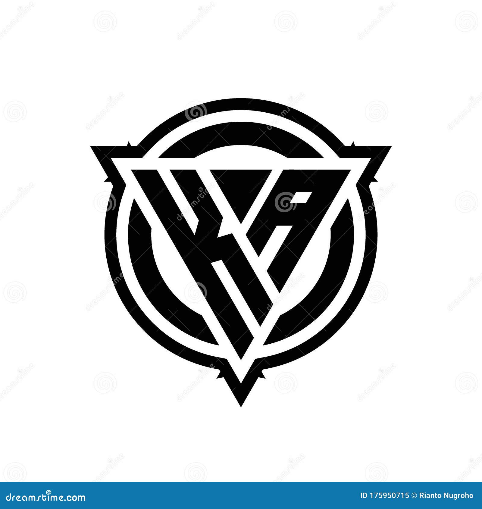 KA Logo with Triangle Shape and Circle with Outline Rounded Design ...