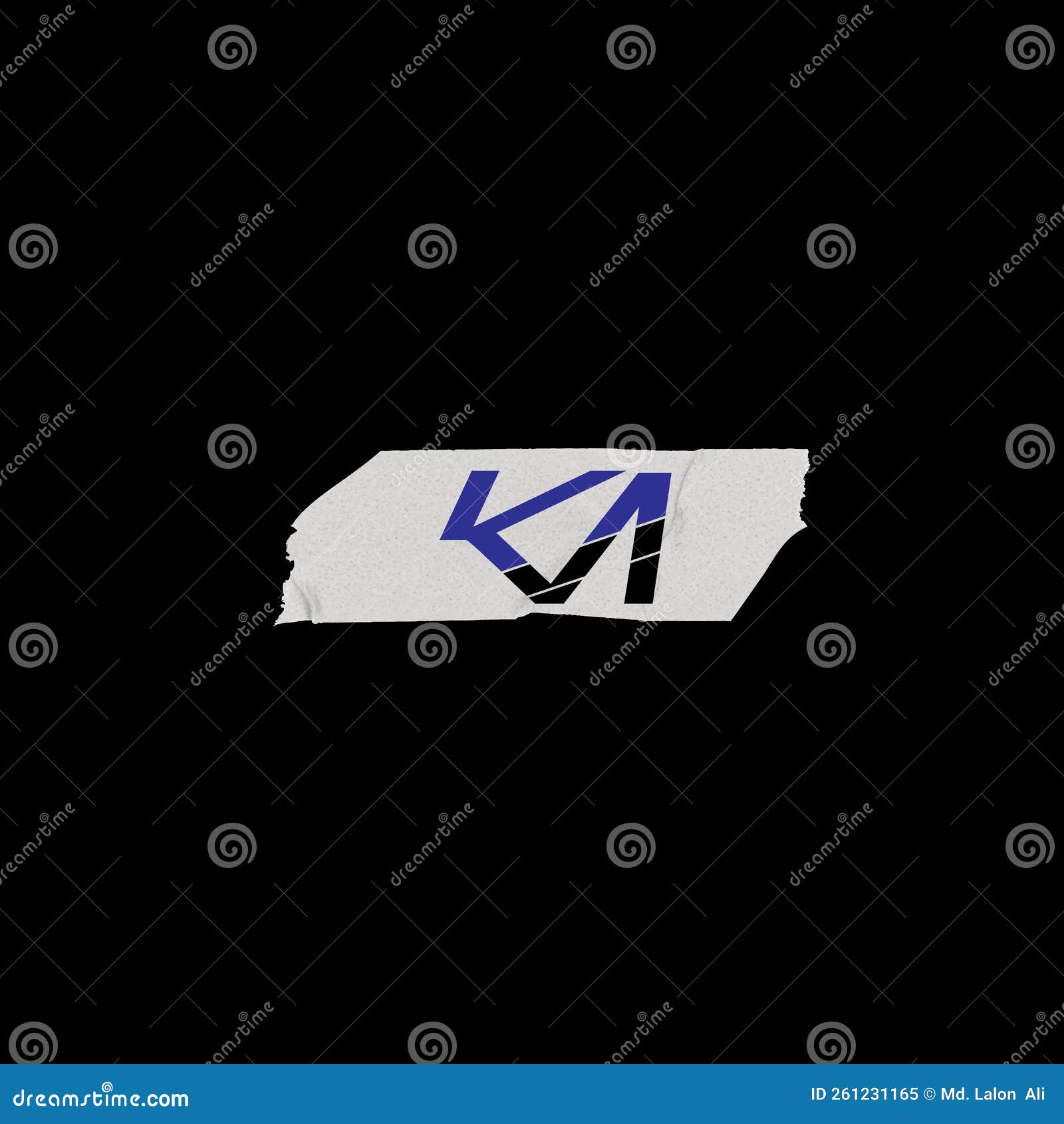 KA Text Logo Design Cartoon Vector | CartoonDealer.com #261231165