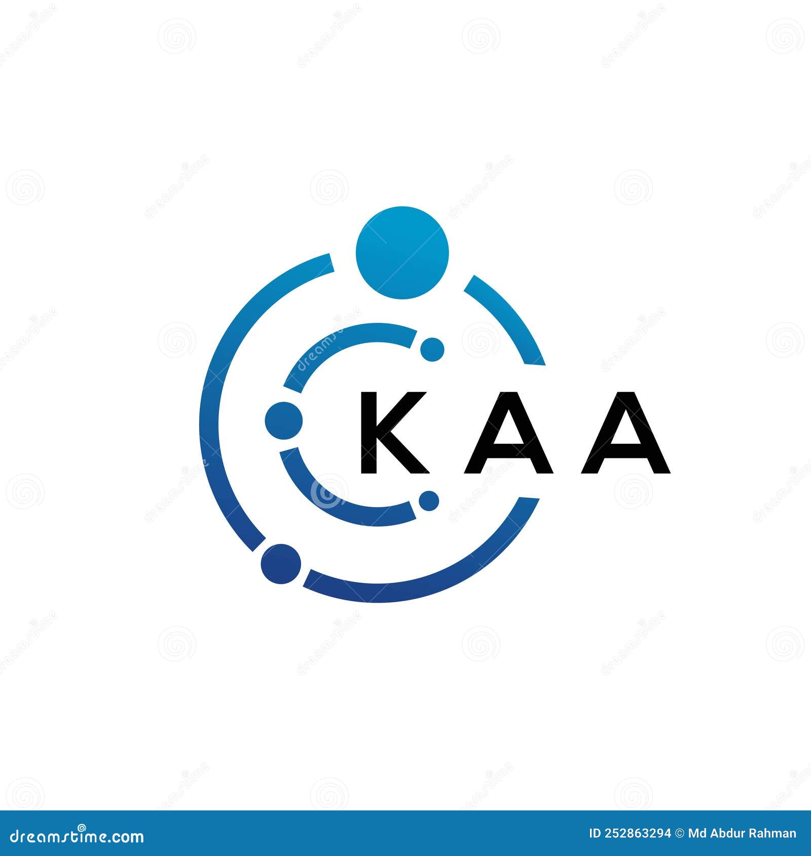 KAA Letter Technology Logo Design On White Background. KAA Creative ...