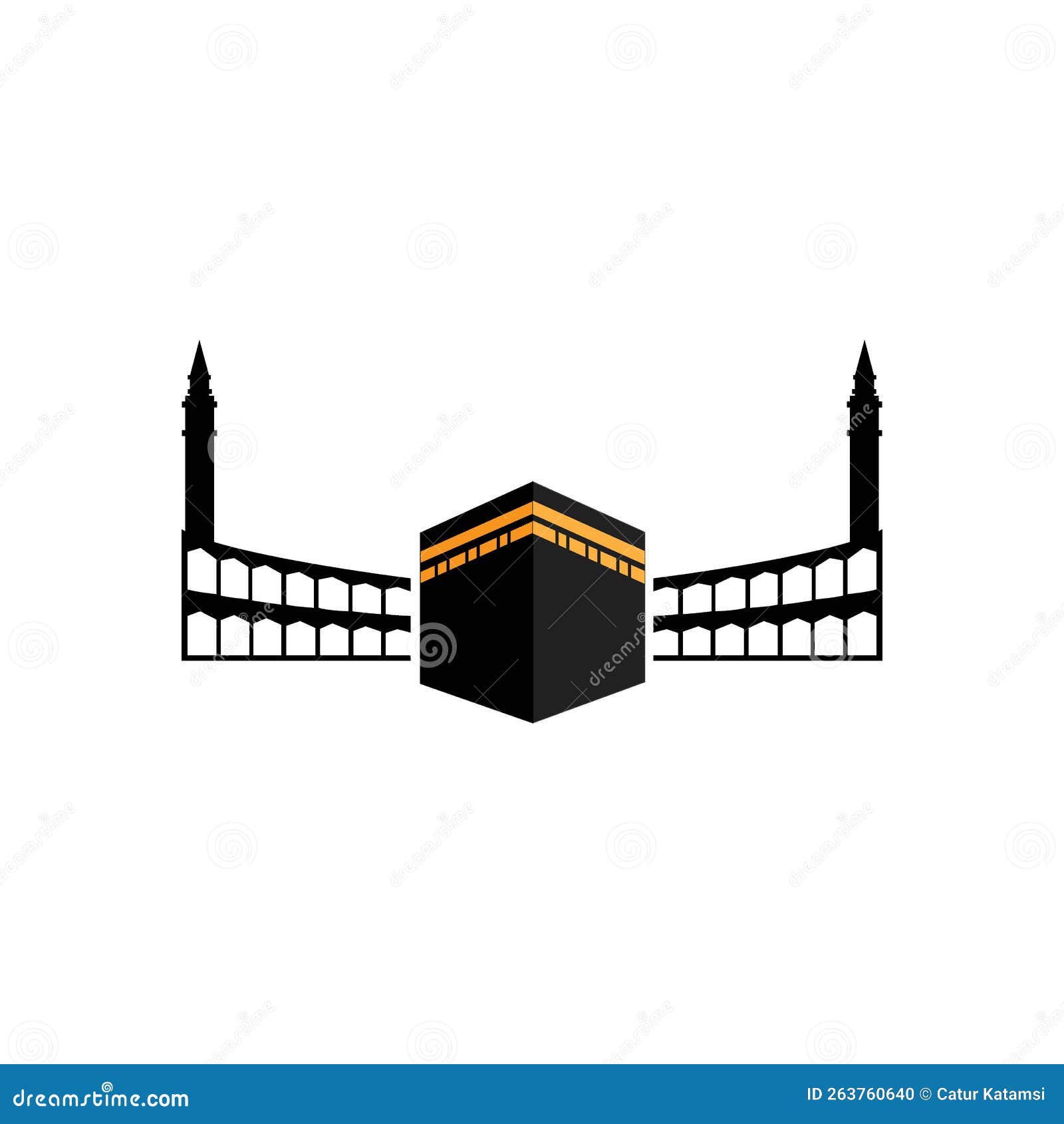 Kaaba Icon Logo Vector Design Template Stock Vector - Illustration of ...