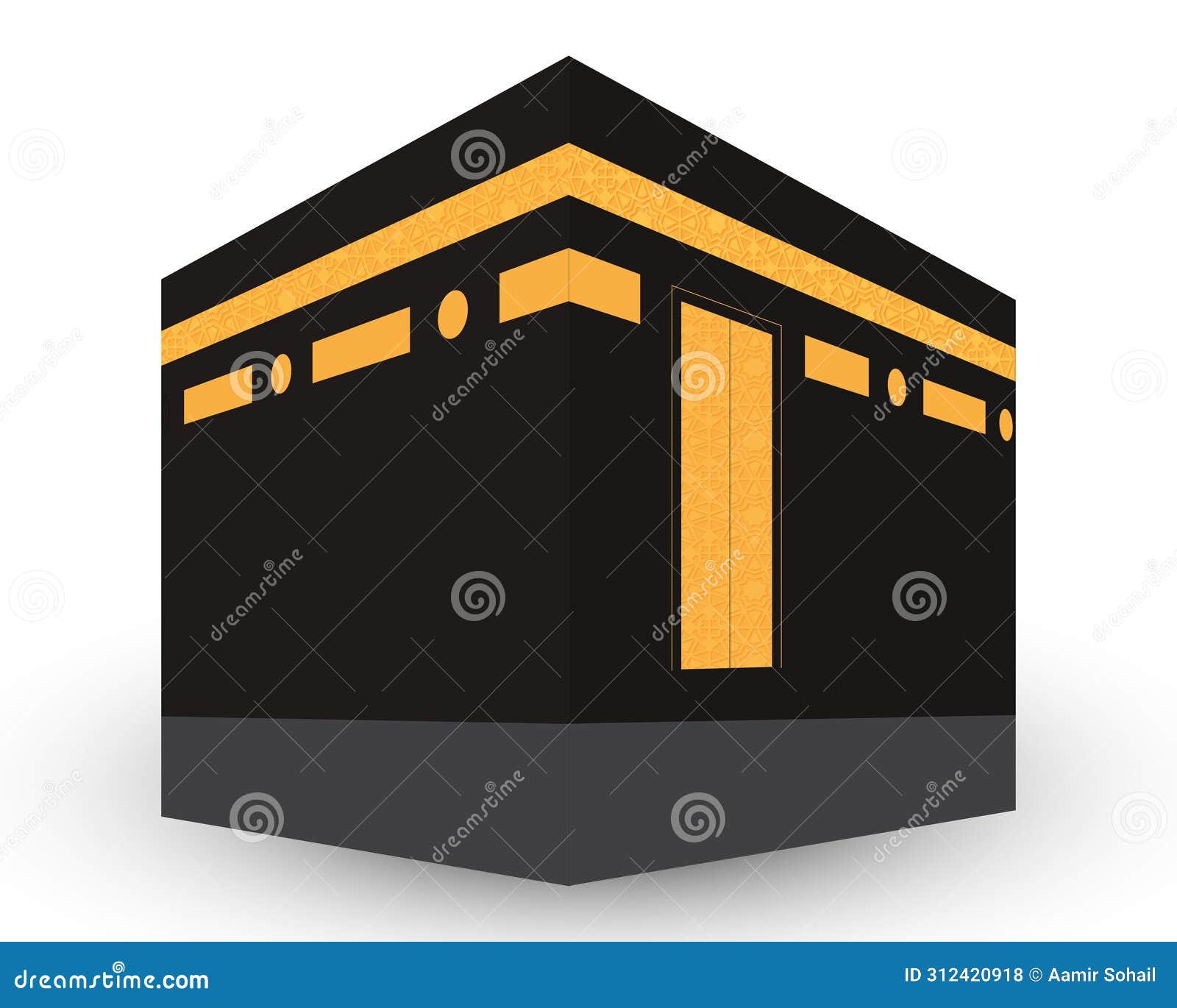 Kaaba Icon Vector Illustration Stock Vector - Illustration of arabic ...