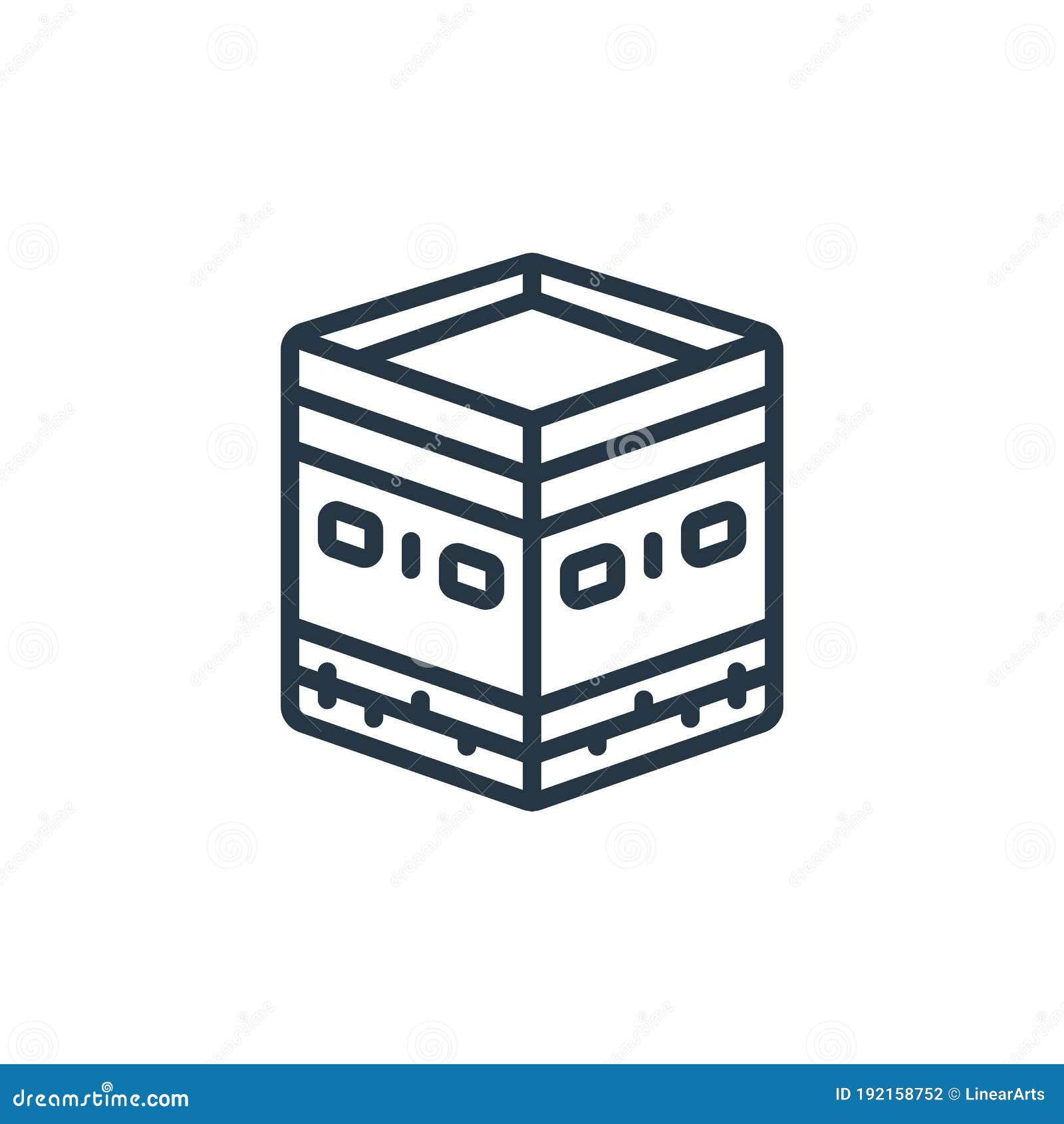 Kaaba Icon Vector from Ramadan Concept. Thin Line Illustration of Kaaba ...