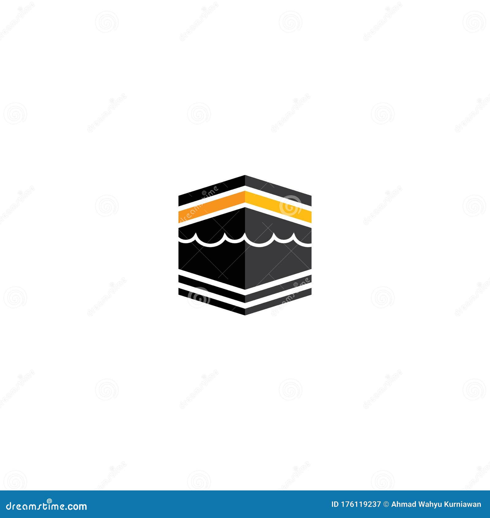 Kaaba logo stock vector. Illustration of qibla, tour - 176119237