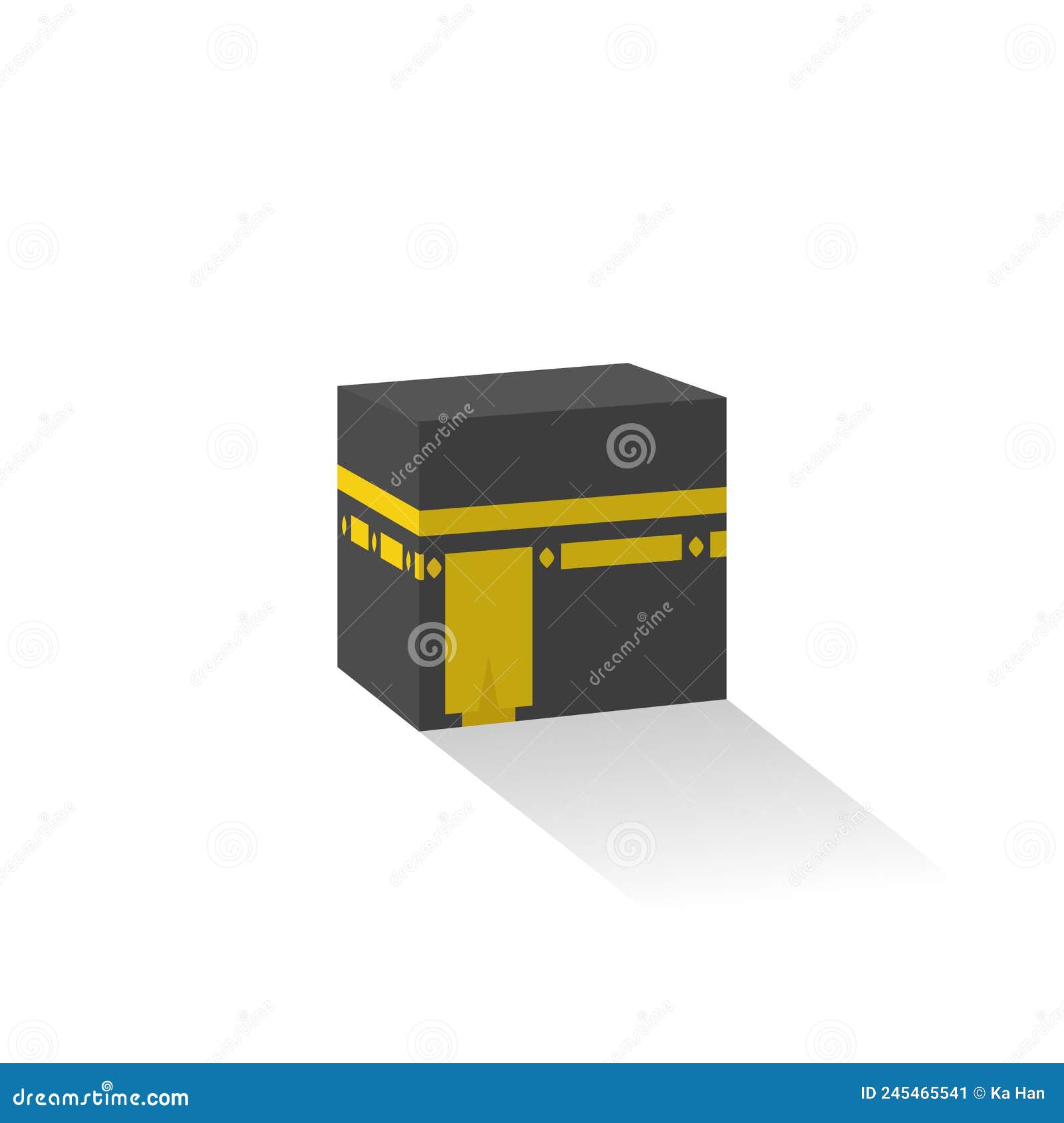 Kaaba Mecca Line Icon, Happy Ramadan And Makkah, Mecca Building Vector ...