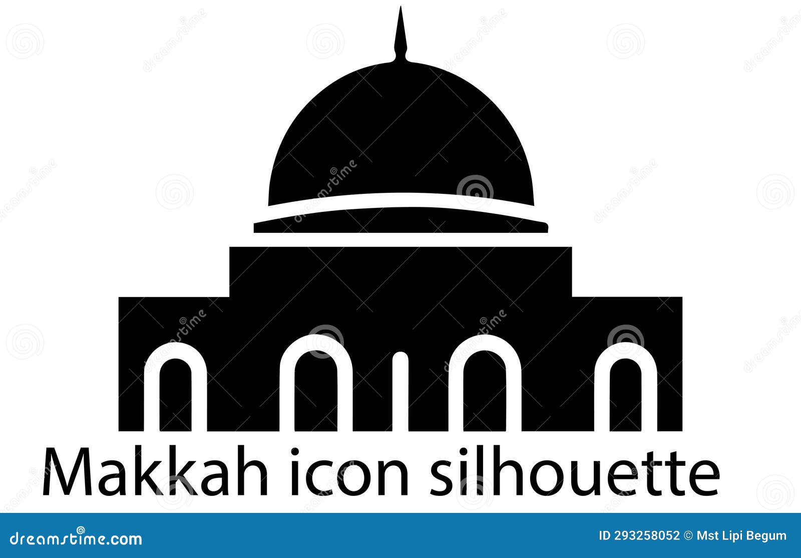 Kaaba in Mecca Saudi Arabia Geometric Pattern Icon for Greeting ...