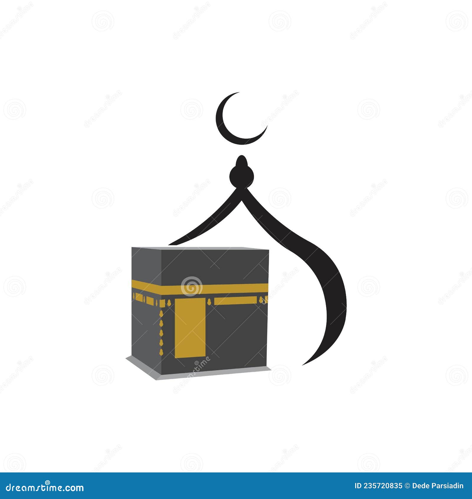 Kaaba-Mekka-Symbol-Logo-Design-Vorlage Vektor Abbildung - Illustration ...