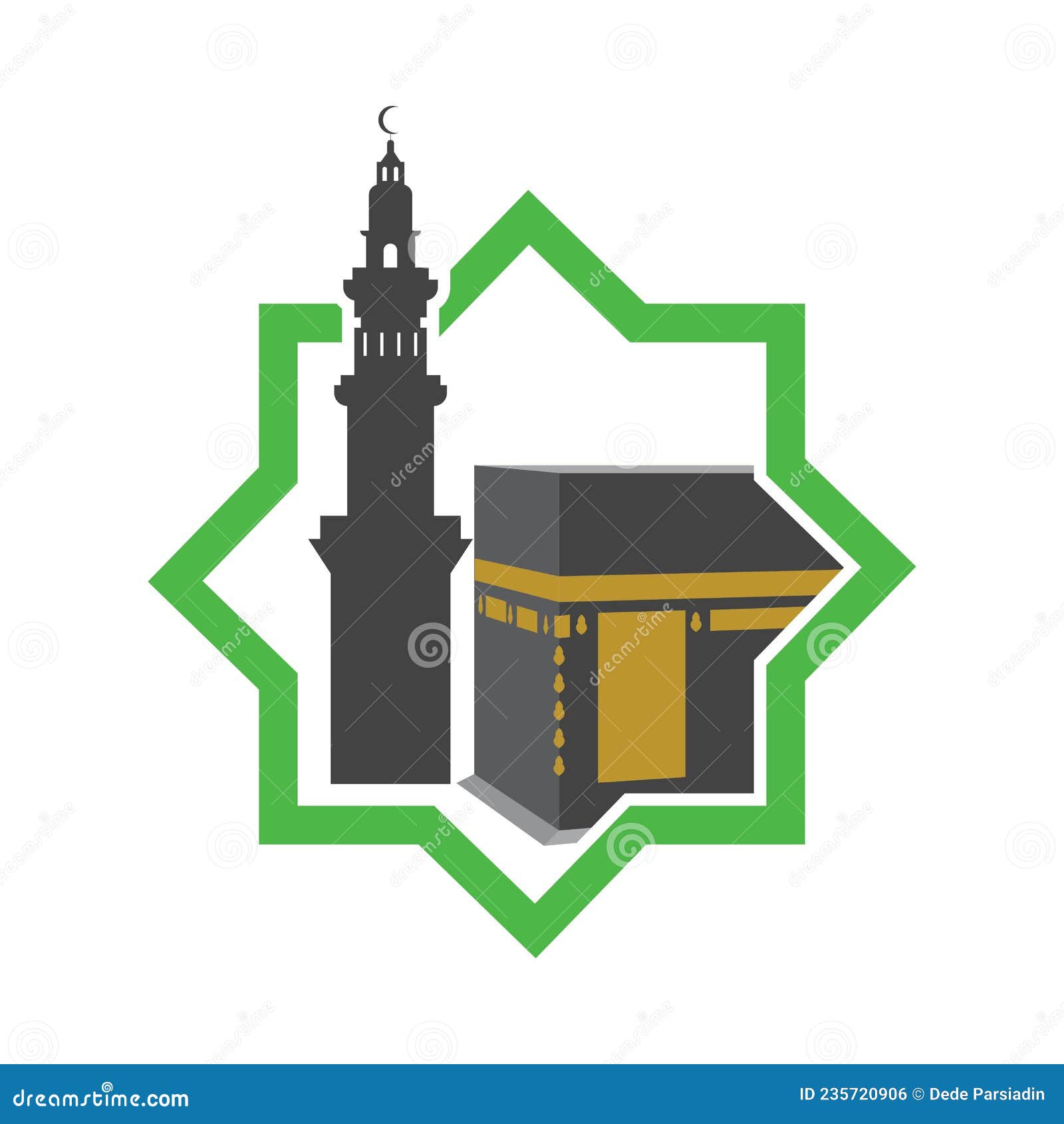 Kaaba-Mekka-Symbol-Logo-Design-Vorlage Vektor Abbildung - Illustration ...