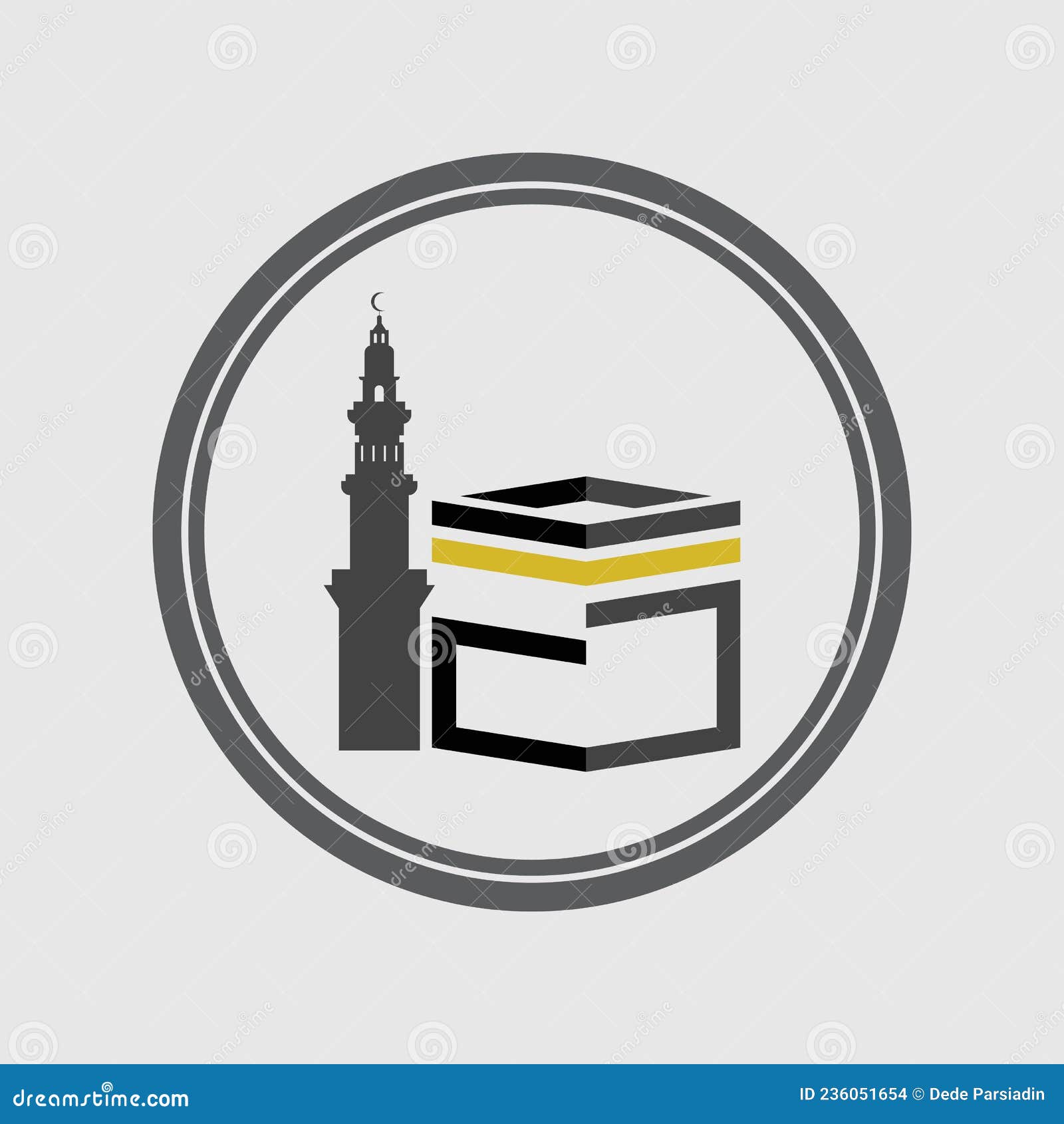 Kaaba-Mekka-Symbol-Logo-Design-Vorlage Vektor Abbildung - Illustration ...