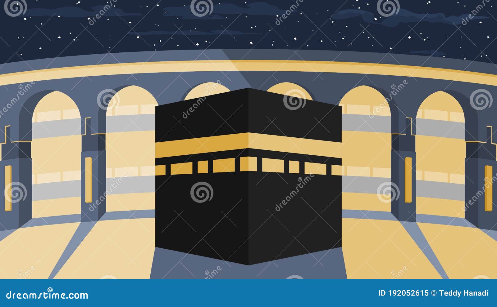 Kaaba Al Haram Vector Icon. Kaaba Vector With Black And White Color. Al ...