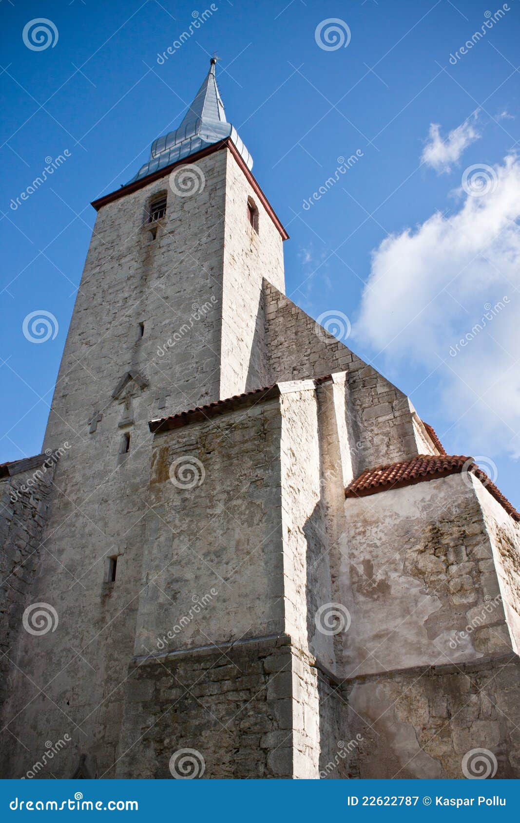 Kaarma Church Tower St. Peter and St. Paul Stock Image - Image of ...