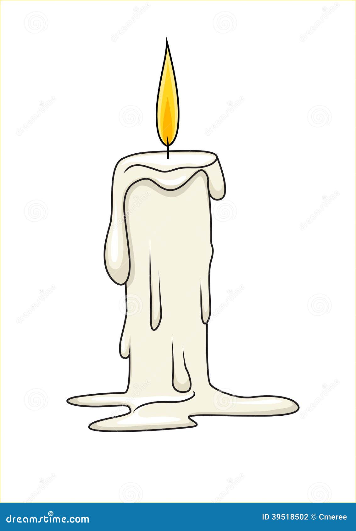 Kaars vector illustratie. Illustration of viering, brandwond - 39518502