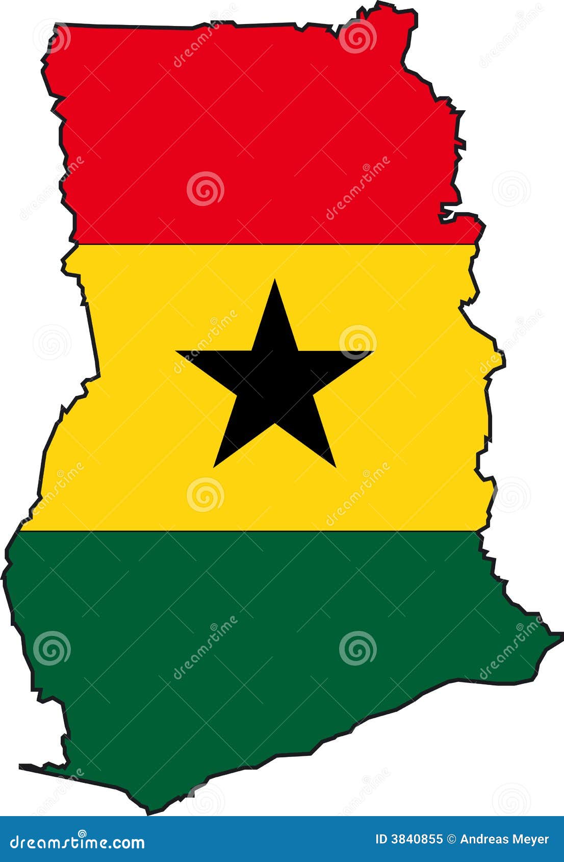 Kaart Ghana vector illustratie. Illustration of knoop - 3840855