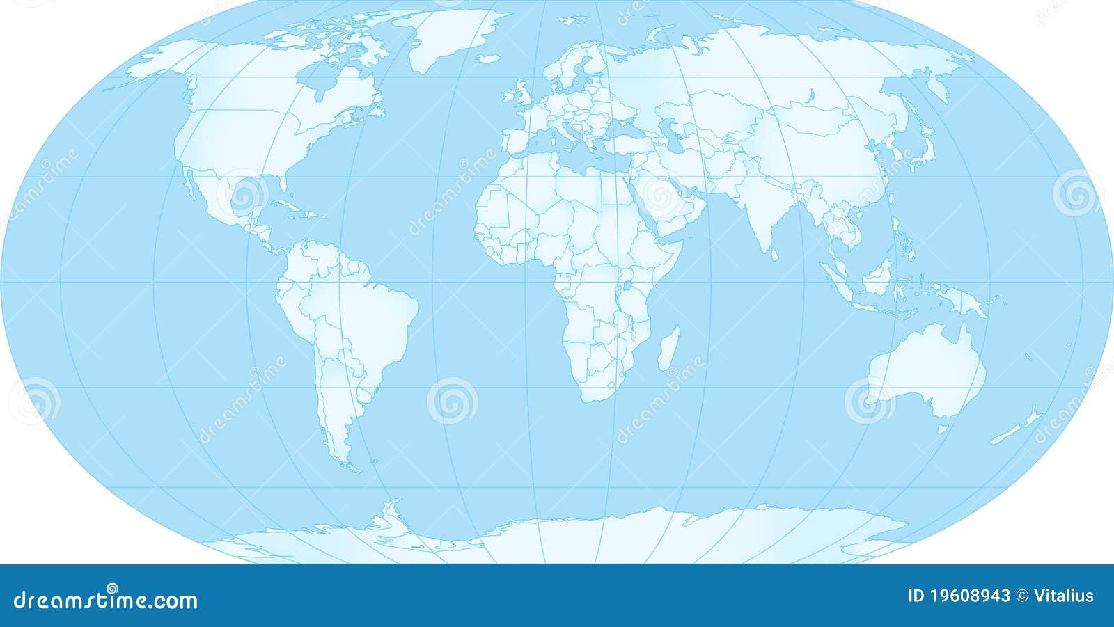 Kaart van aarde vector illustratie. Illustration of blauw - 19608943