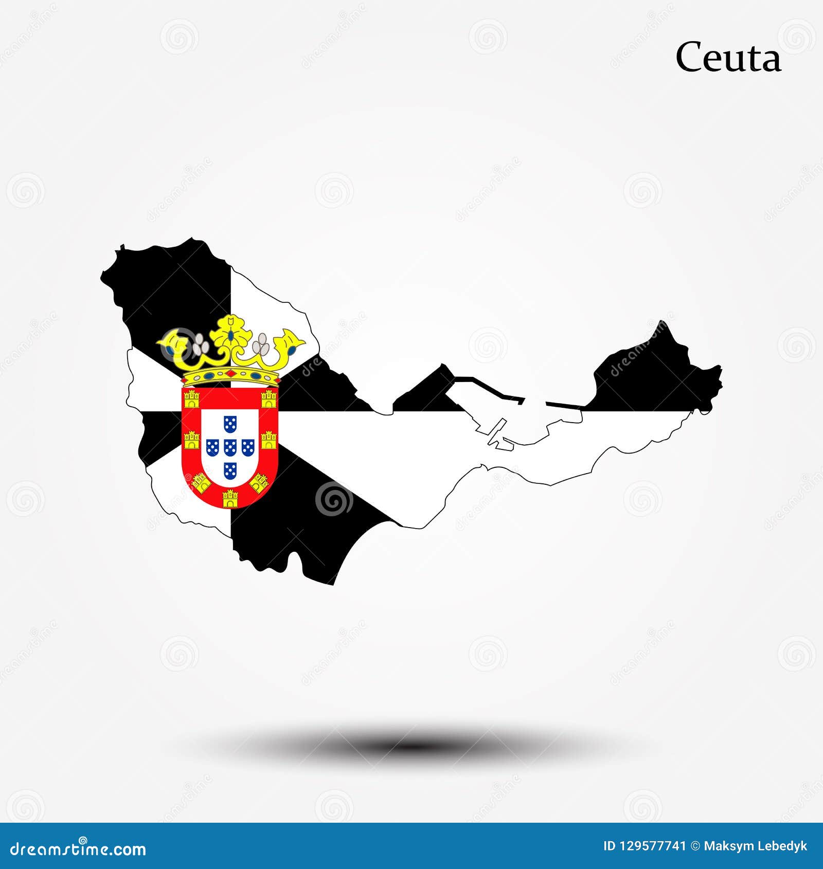 Kaart Van Ceuta Vector Illustratie De Kaart Van De Wereld Stock ...