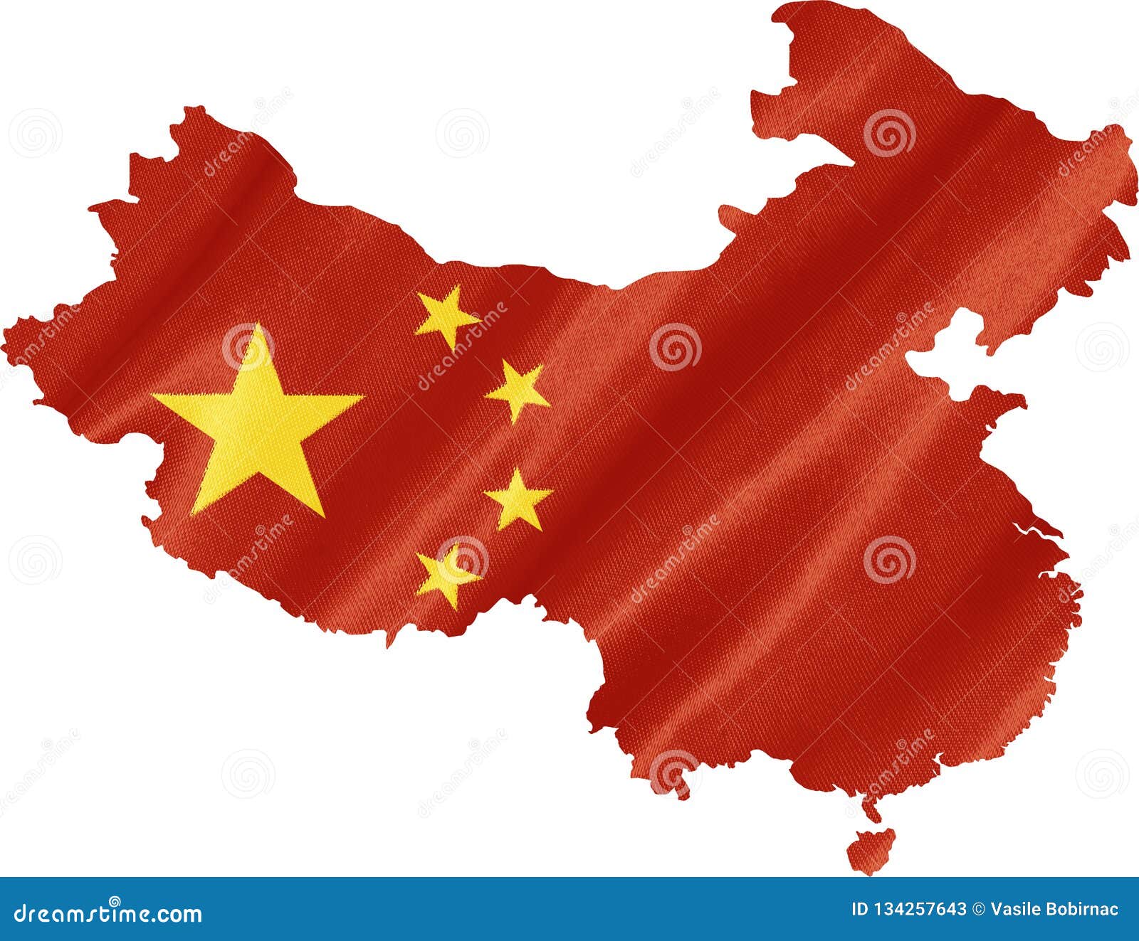 Kaart van China met Vlag stock afbeelding. Image of chinees - 134257643