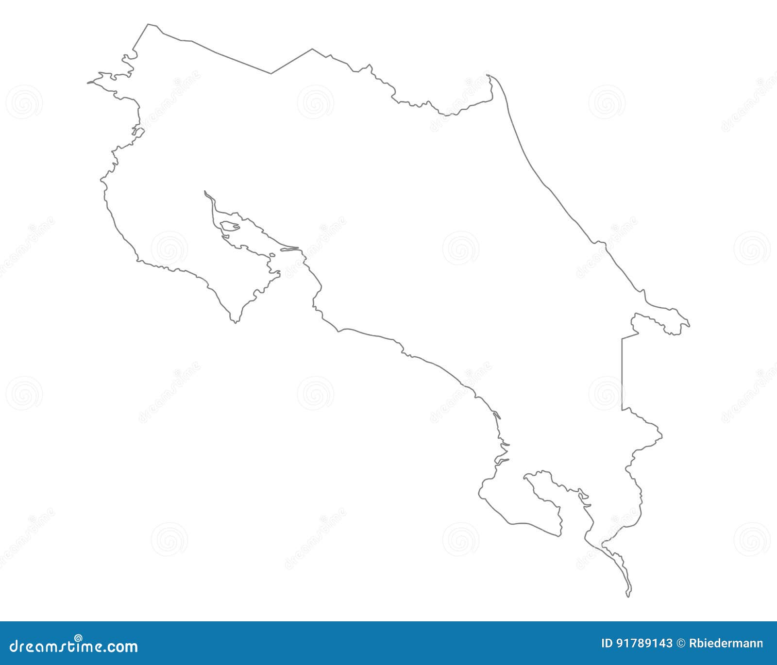 Kaart van Costa Rica vector illustratie. Illustration of cartografie ...