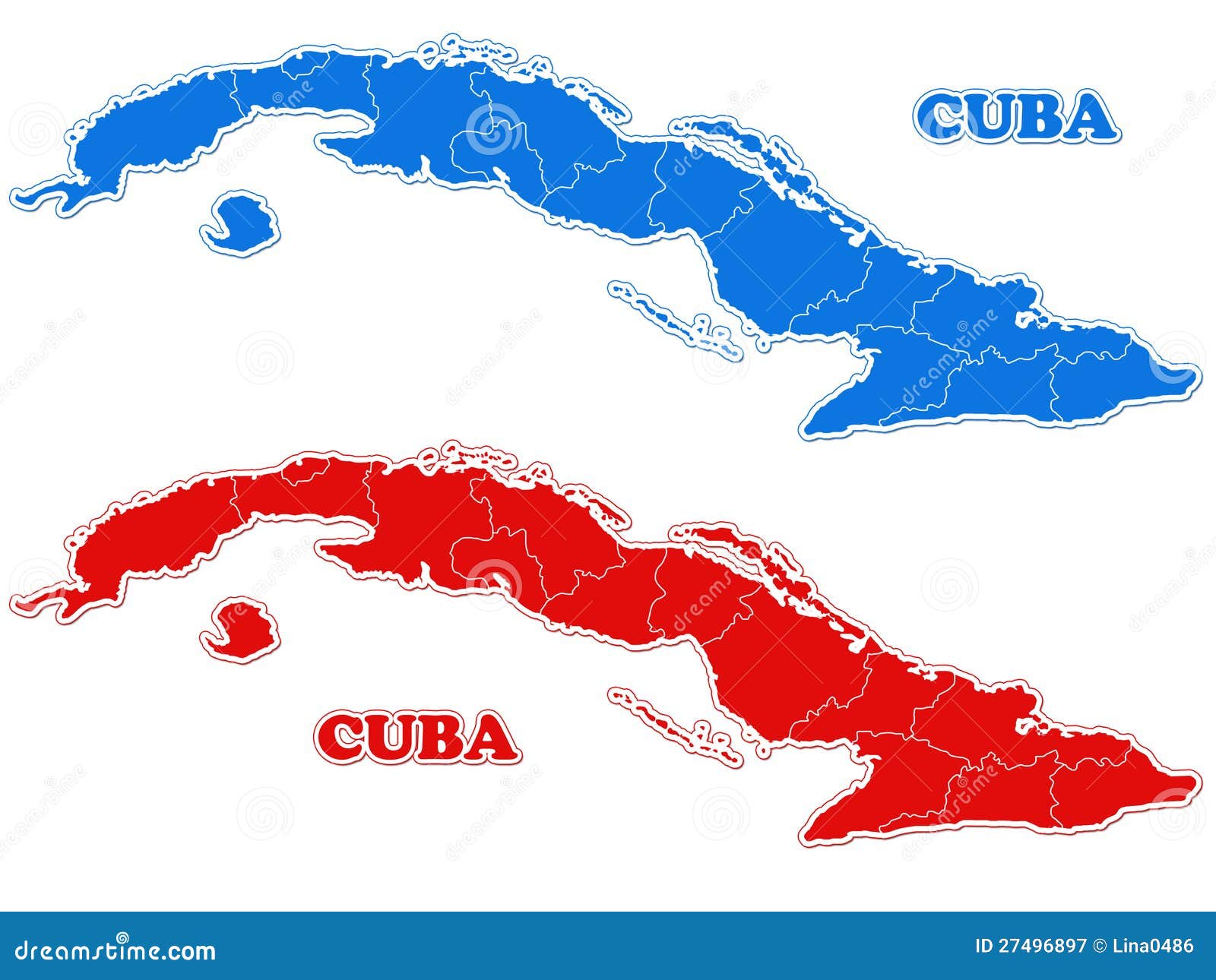 Kaart van Cuba stock illustratie. Illustration of afbeelding - 27496897