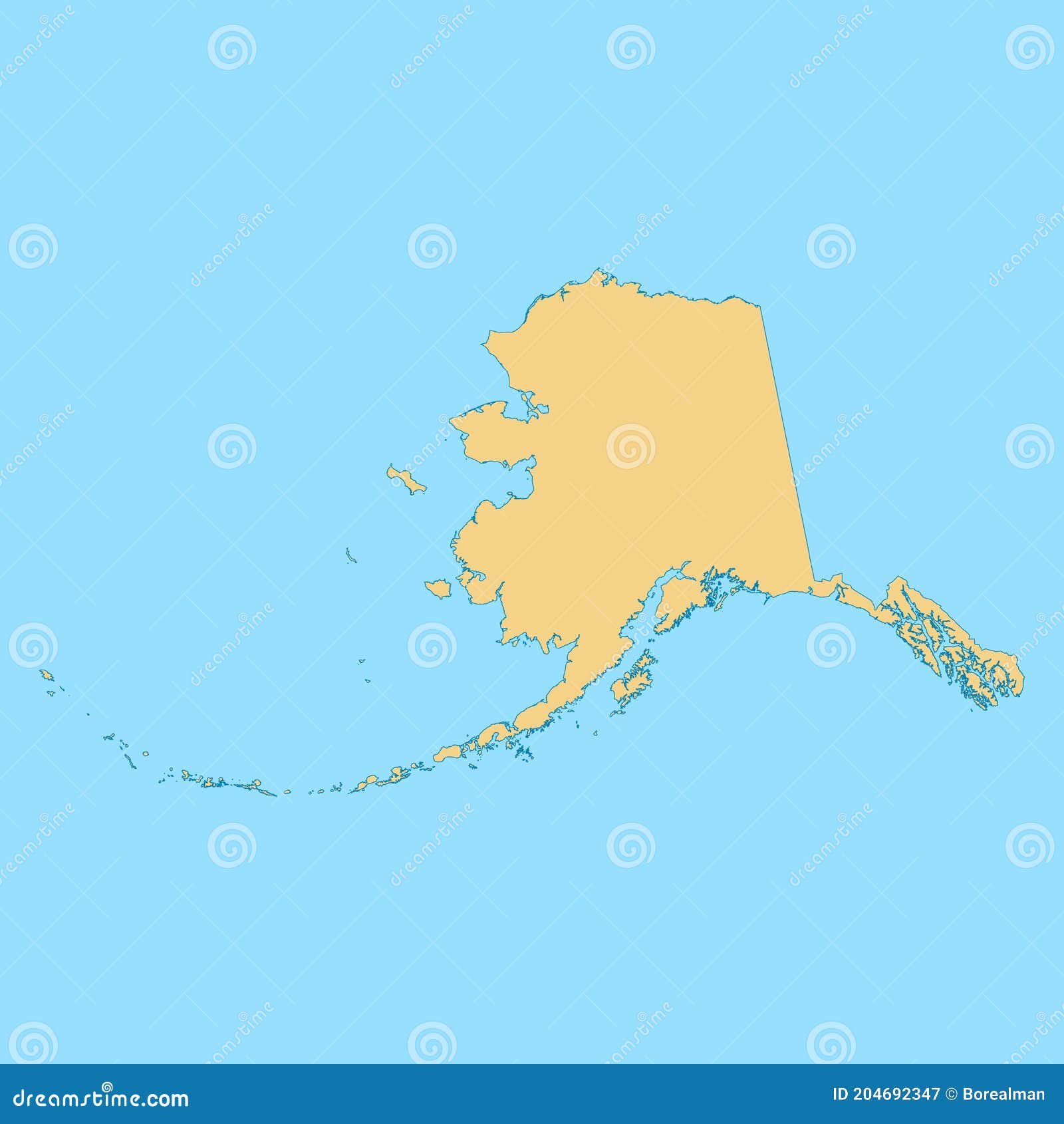 Kaart van de alaska vector illustratie. Illustration of verenigd ...