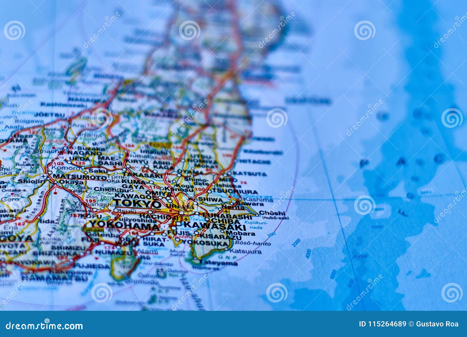 Kaart Van De Stad Van Tokio, Japan Stock Afbeelding - Image of steden ...