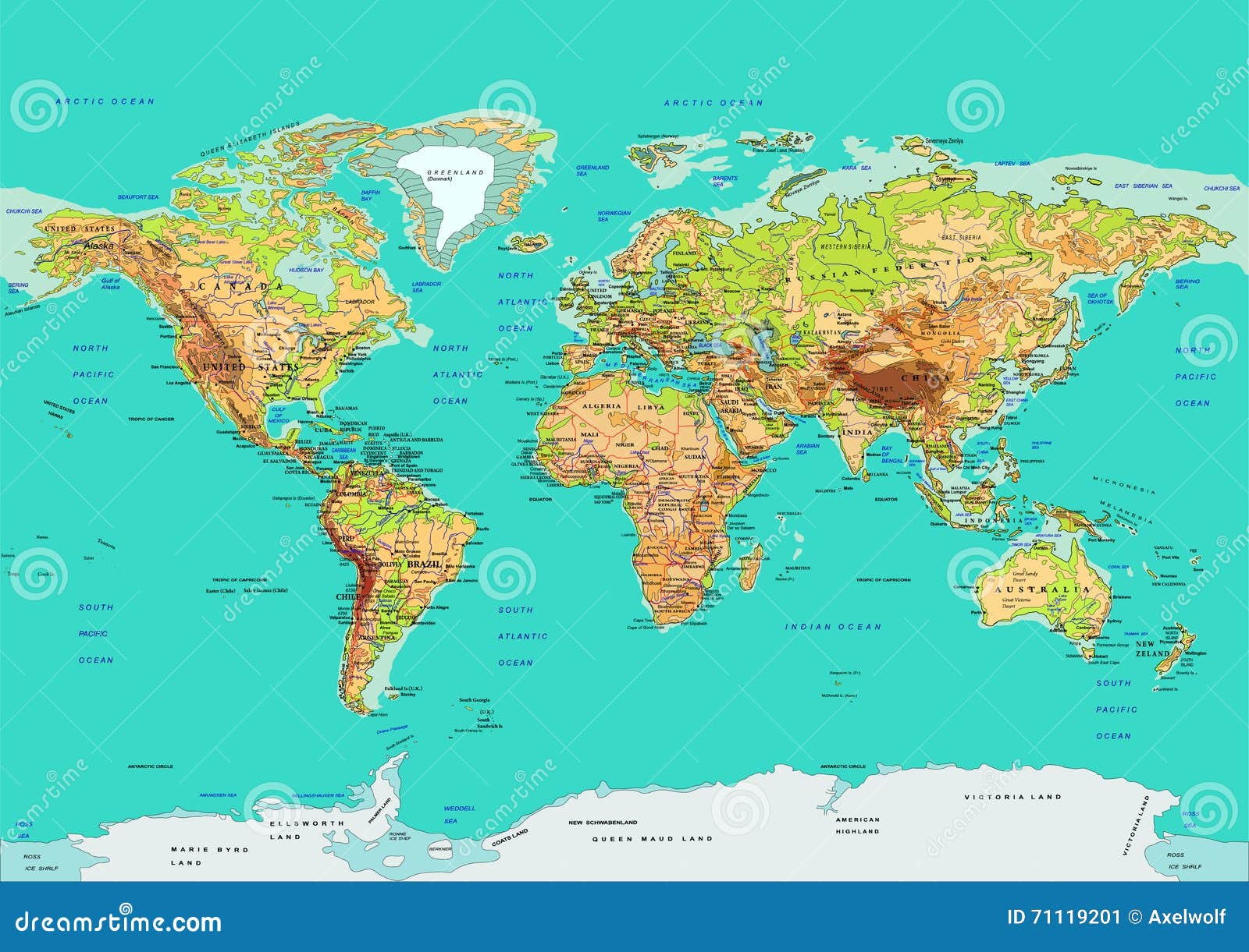 Kaart Van De Wereld Vector Illustratie Vector Illustratie ...