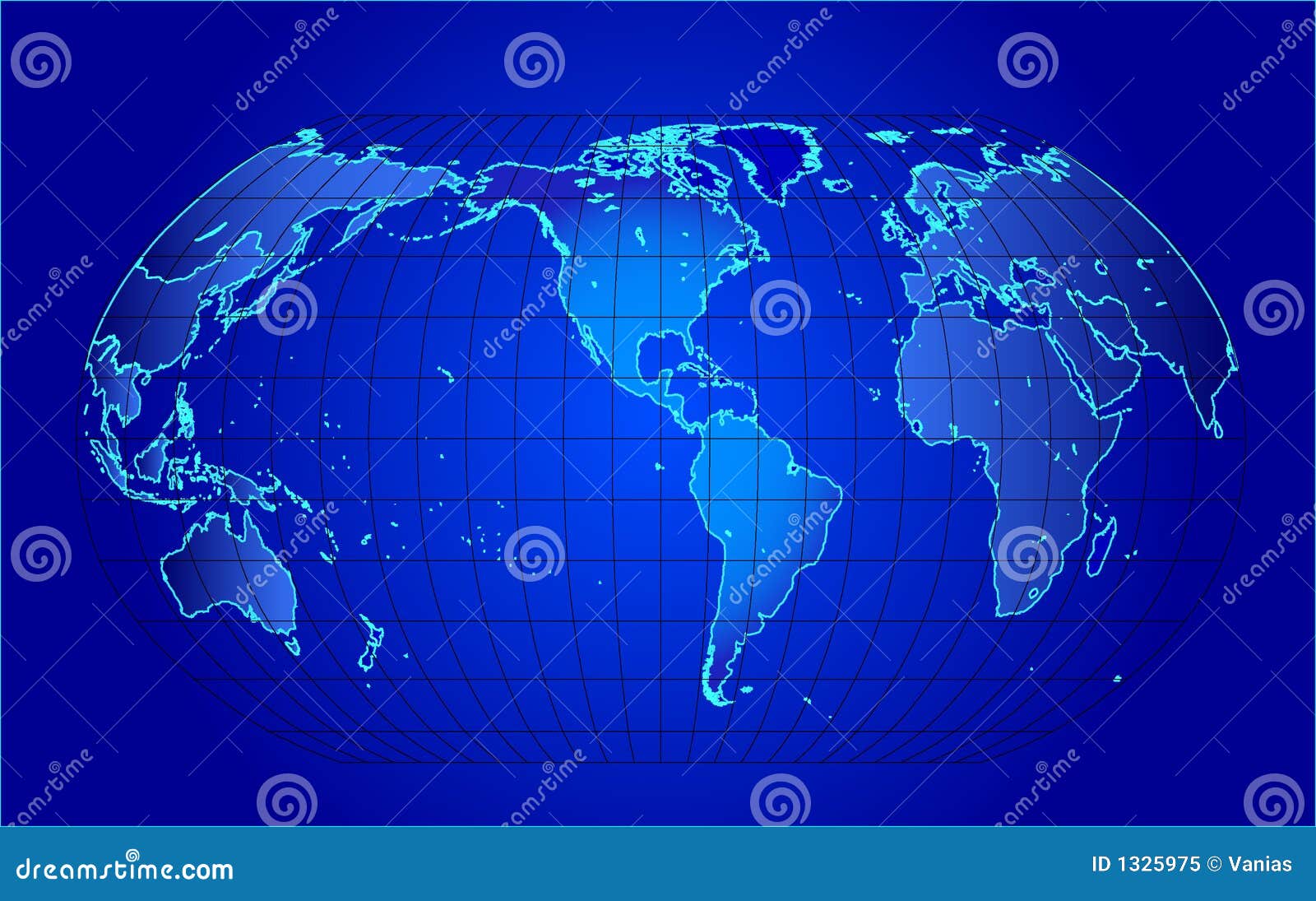 Kaart Van De Wereld - Vectorillustratie Stock Illustratie ...