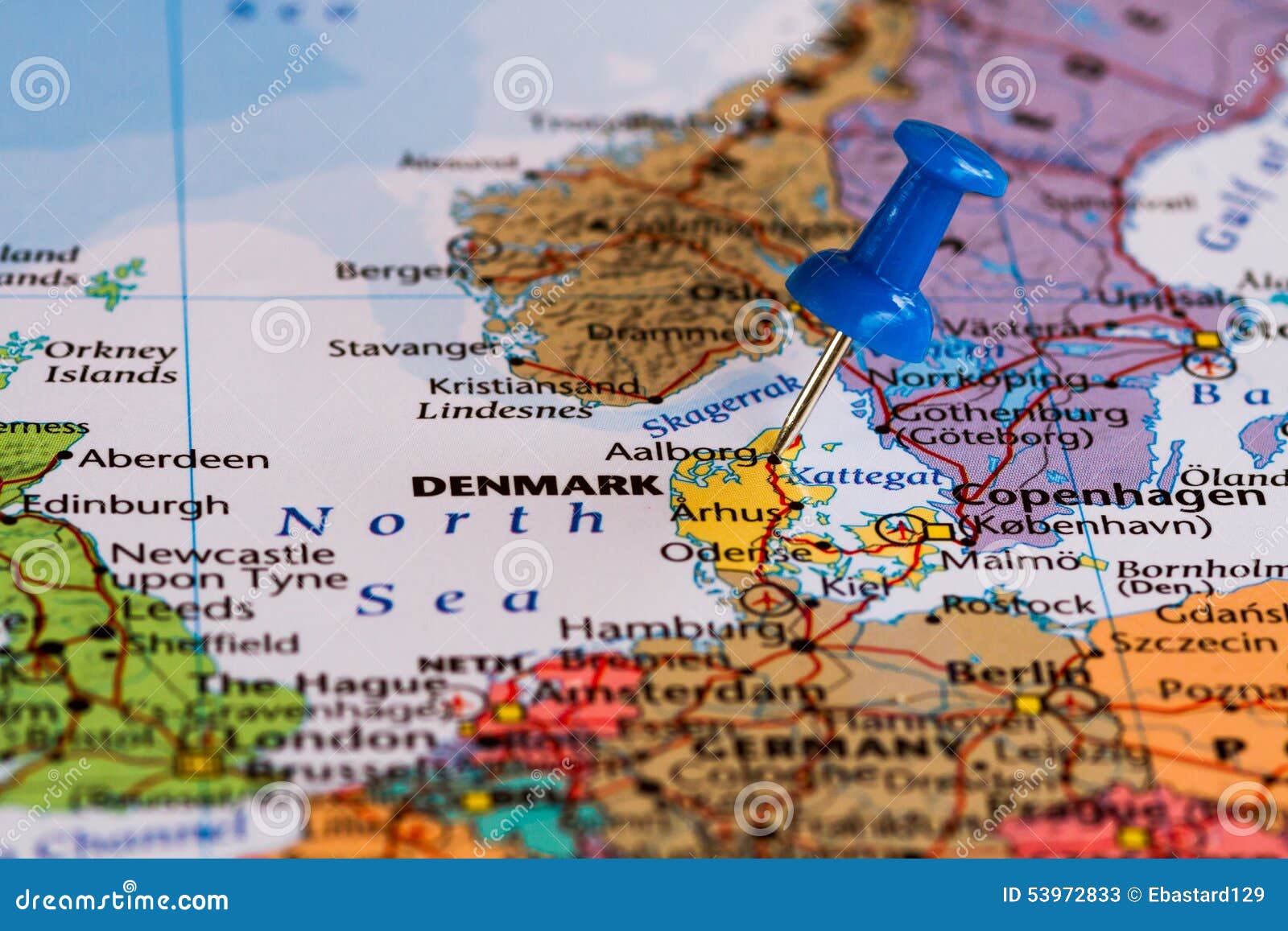 Kaart van Denemarken stock afbeelding. Image of grens - 53972833