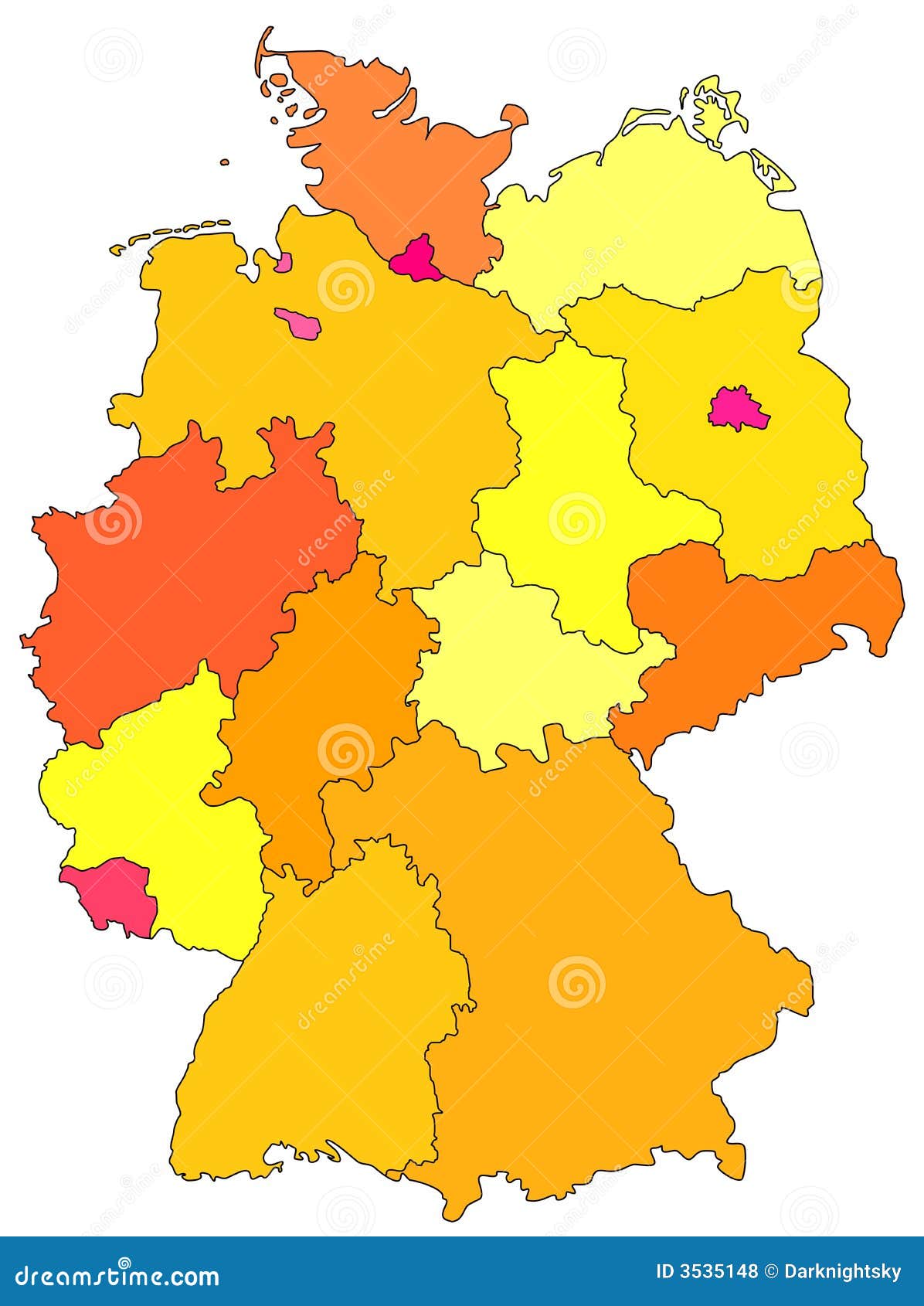 Kaart van Duitsland stock illustratie. Illustration of kaart - 3535148