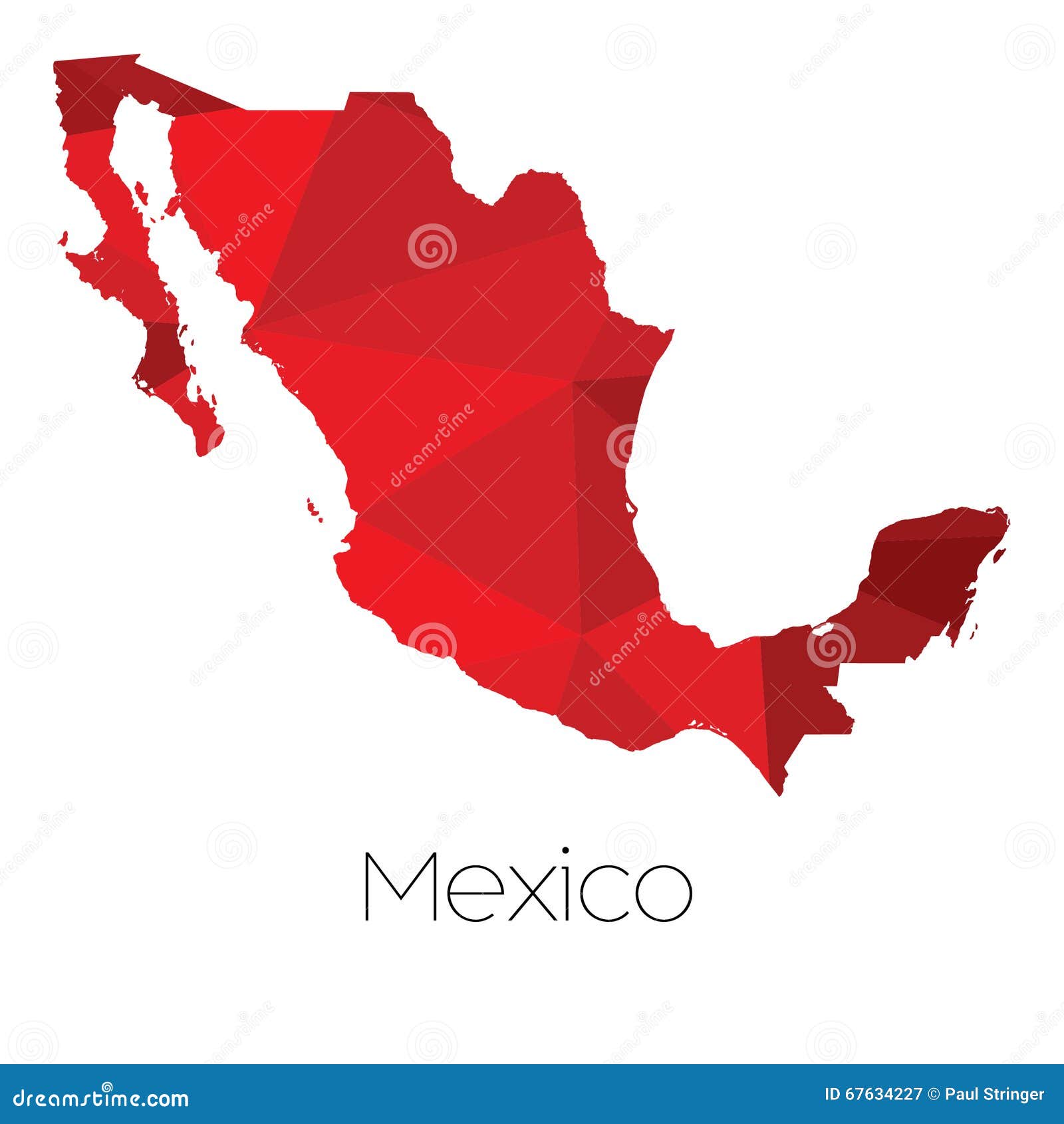 Kaart Van Het Land Van Mexico Stock Illustratie - Illustration of ...