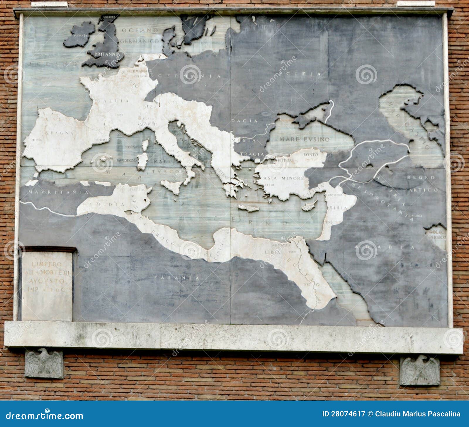 Kaart Van Het Roman Imperium Stock Afbeelding - Image of stad, centrum ...
