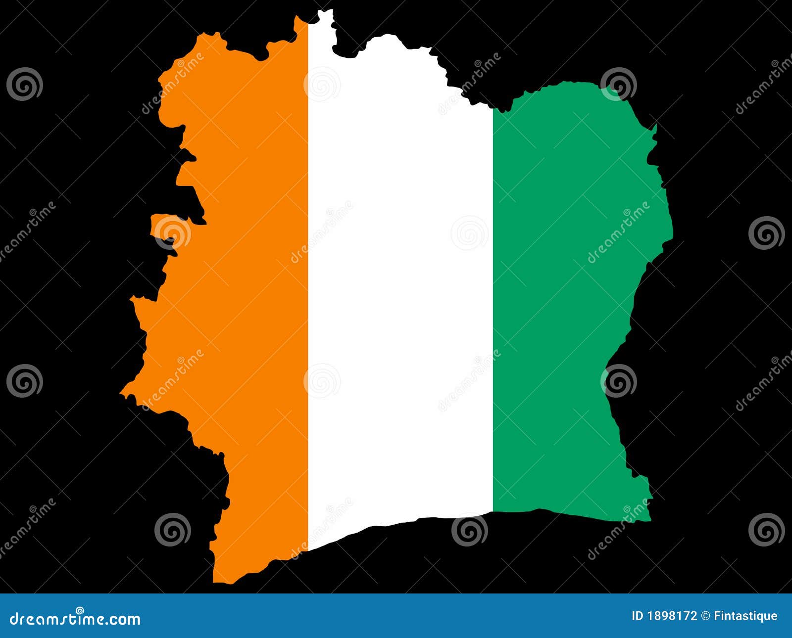 Kaart van Ivoorkust vector illustratie. Illustration of staat - 1898172