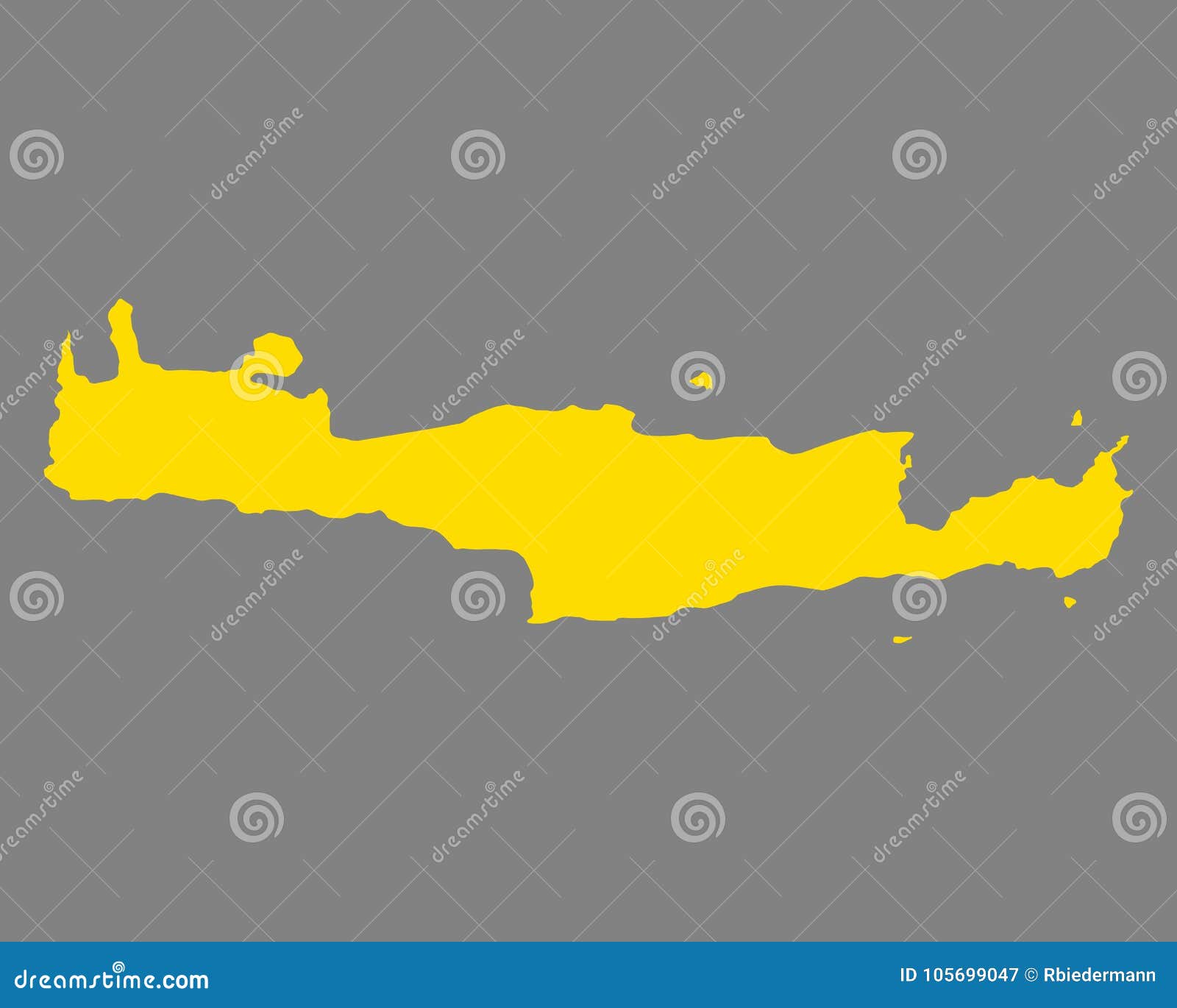 Kaart van Kreta vector illustratie. Illustration of grijs - 105699047