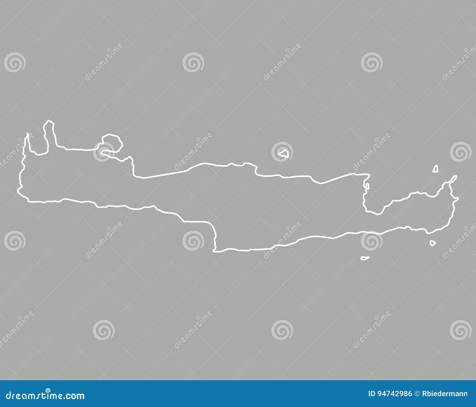 Kaart van Kreta vector illustratie. Illustration of geïsoleerd - 94742986