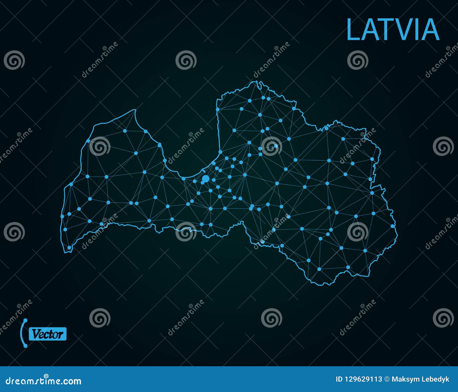 Kaart Van Letland Vector Illustratie De Kaart Van De Wereld Stock ...