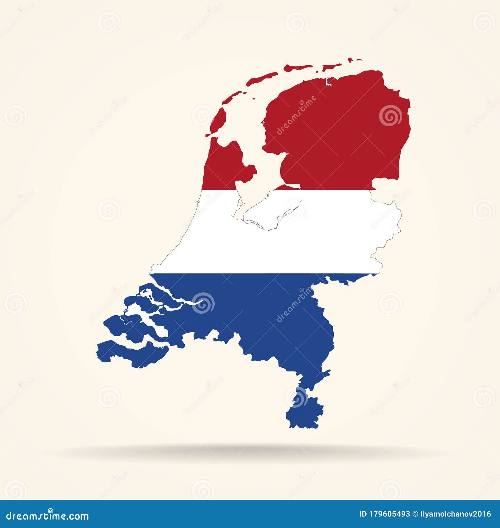 Kaart Van Nederland In Nederlandse Vlaggen Vector Illustratie