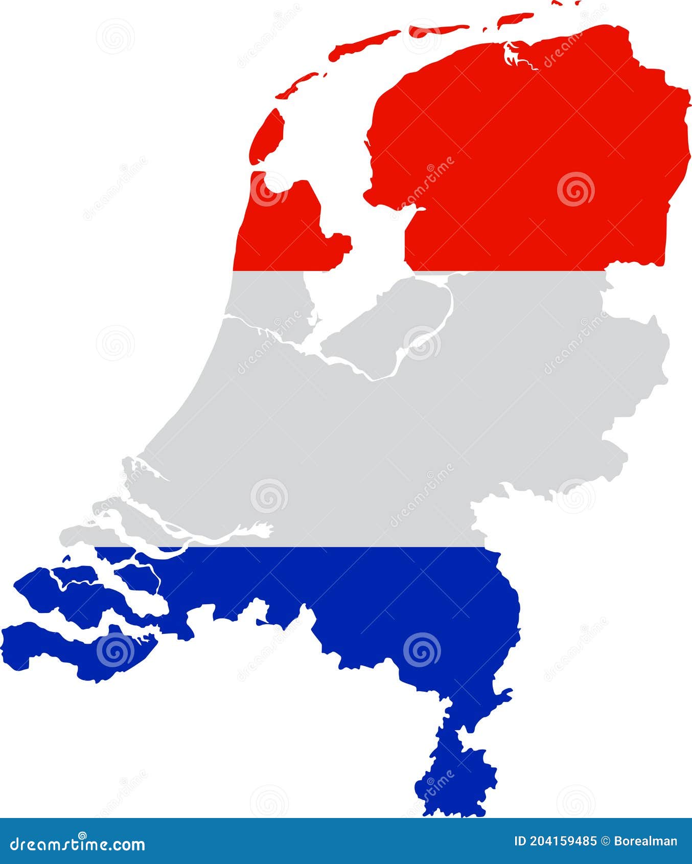 Kaart Van Nederland Vector Illustratie Illustration Of Land 204159485