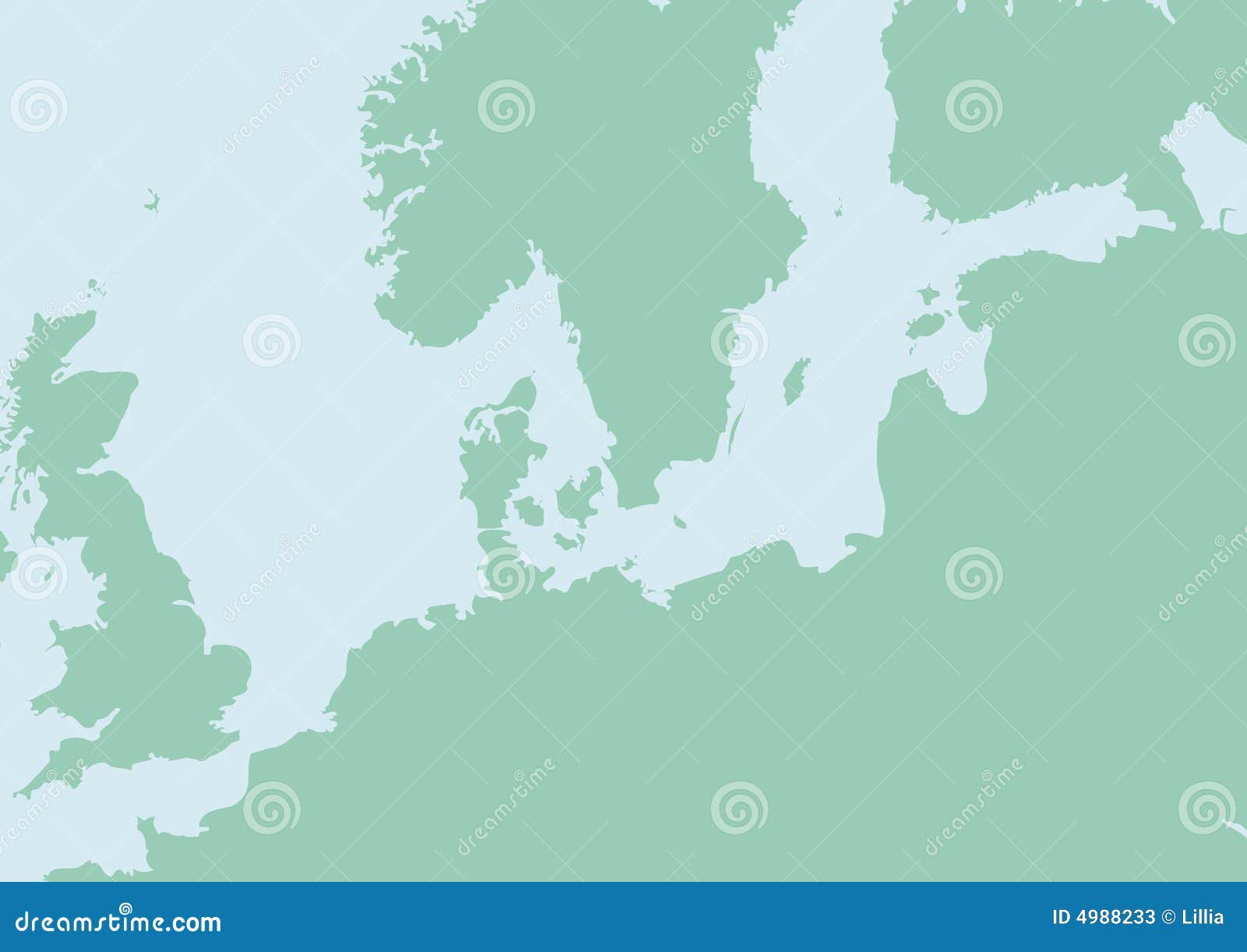 Kaart van Noord-Europa vector illustratie. Illustration of litouwen ...