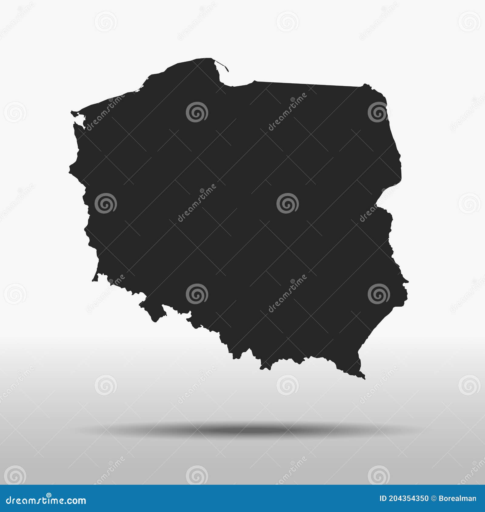 Kaart van polen vector illustratie. Illustration of grafisch - 204354350