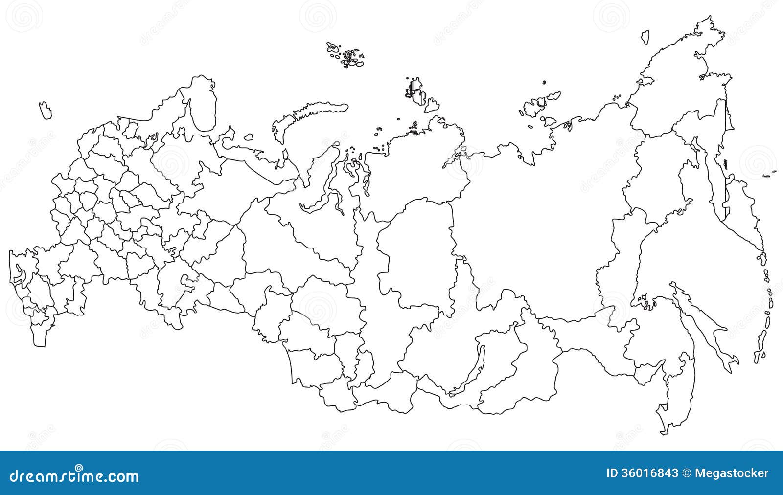 Kaart van Rusland vector illustratie. Illustration of staat - 36016843