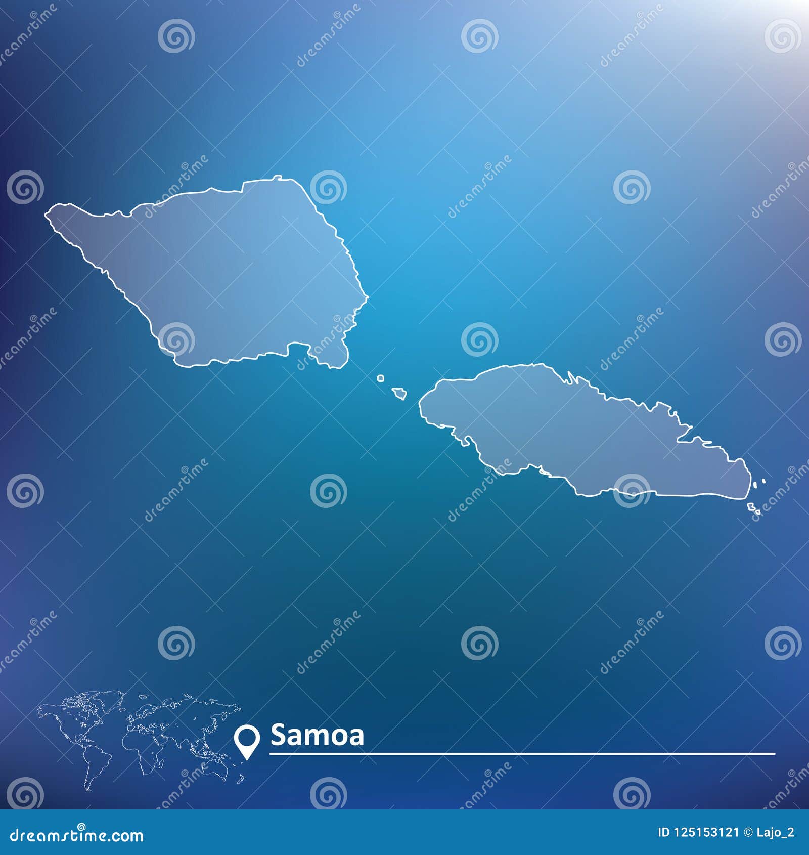 Kaart van Samoa vector illustratie. Illustration of symbool - 125153121