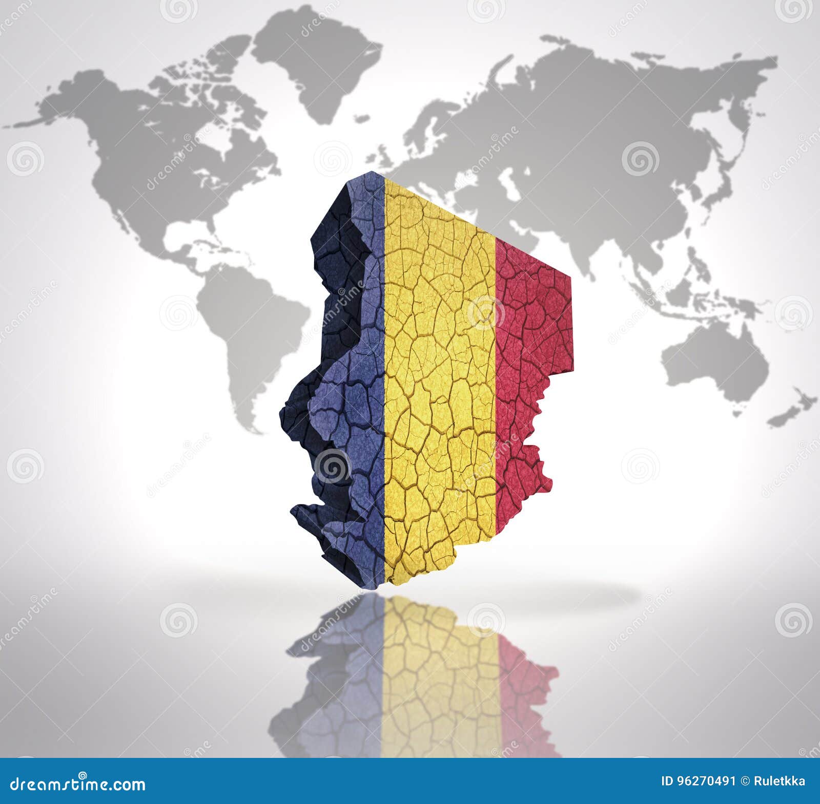 Kaart van Tsjaad stock illustratie. Illustration of baksteen - 96270491