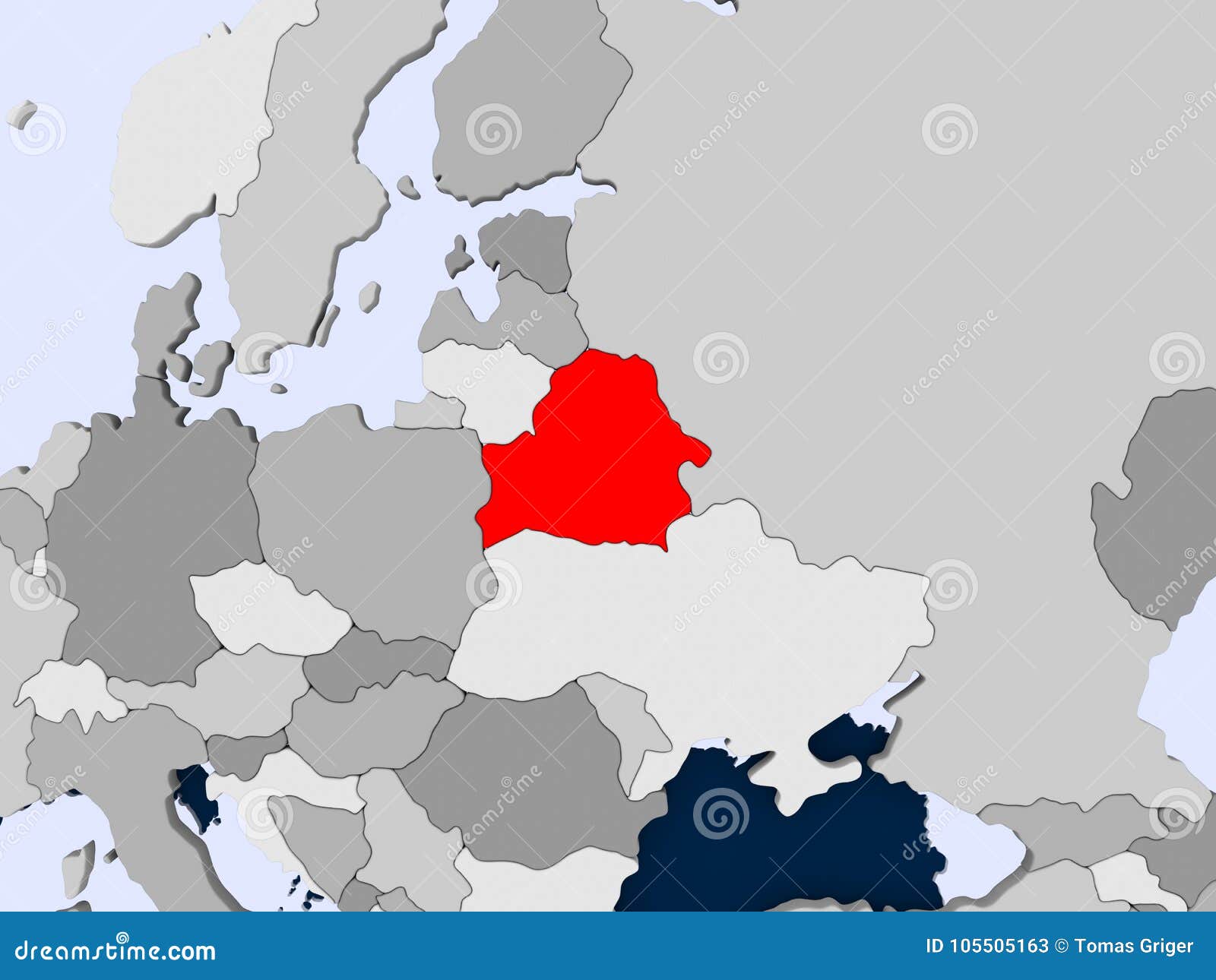 Kaart van Wit-Rusland stock illustratie. Illustration of benadrukt ...