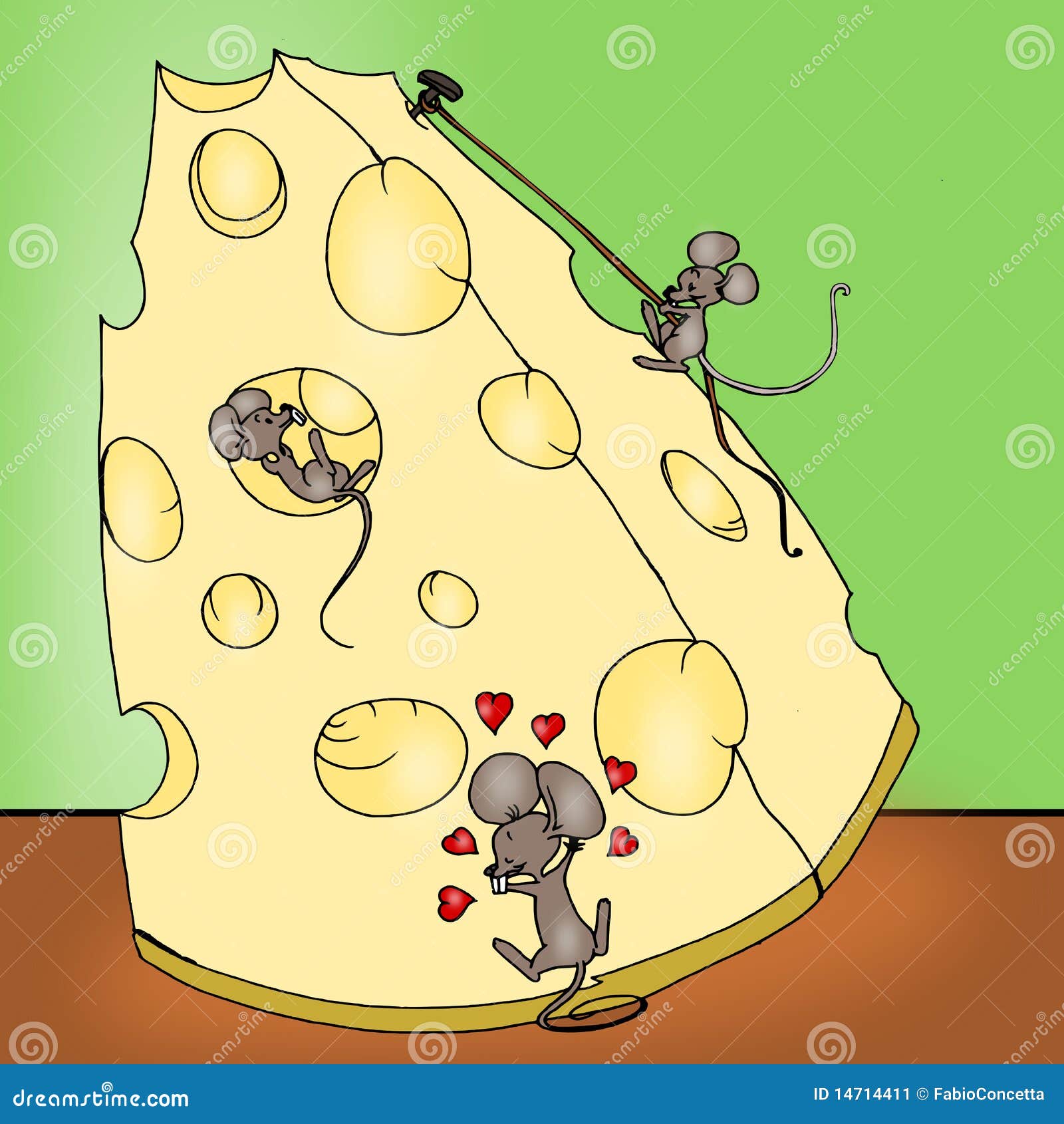 Kaas van de muizen stock illustratie. Illustration of muizen - 14714411