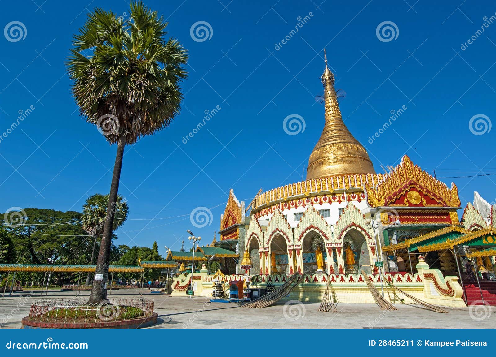 Kaba Aye Pagoda in Rangoon, Myanmar Stock Image - Image of majestic ...