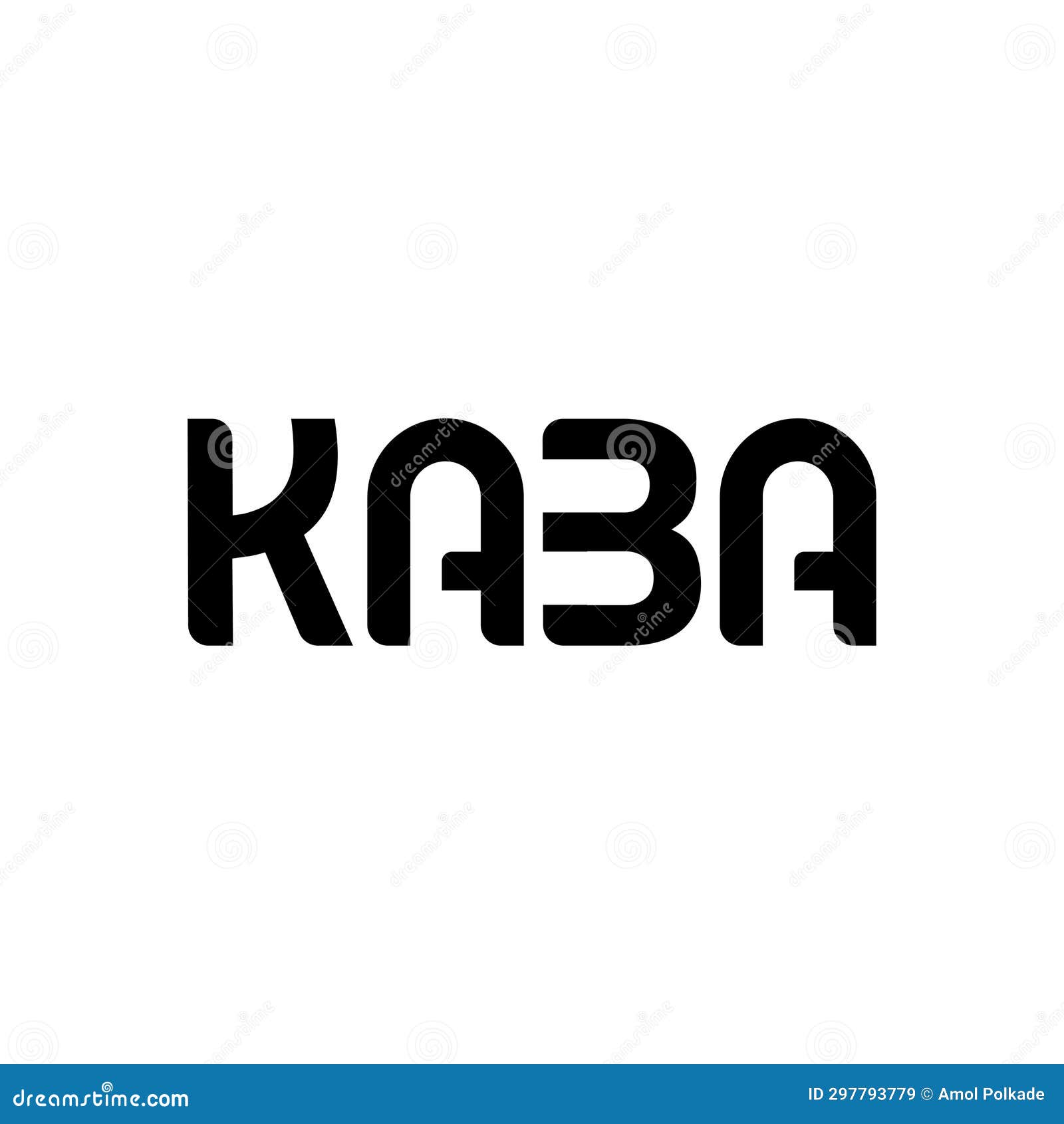 KABA Typography Vector Monogram Illustration Stock Vector ...